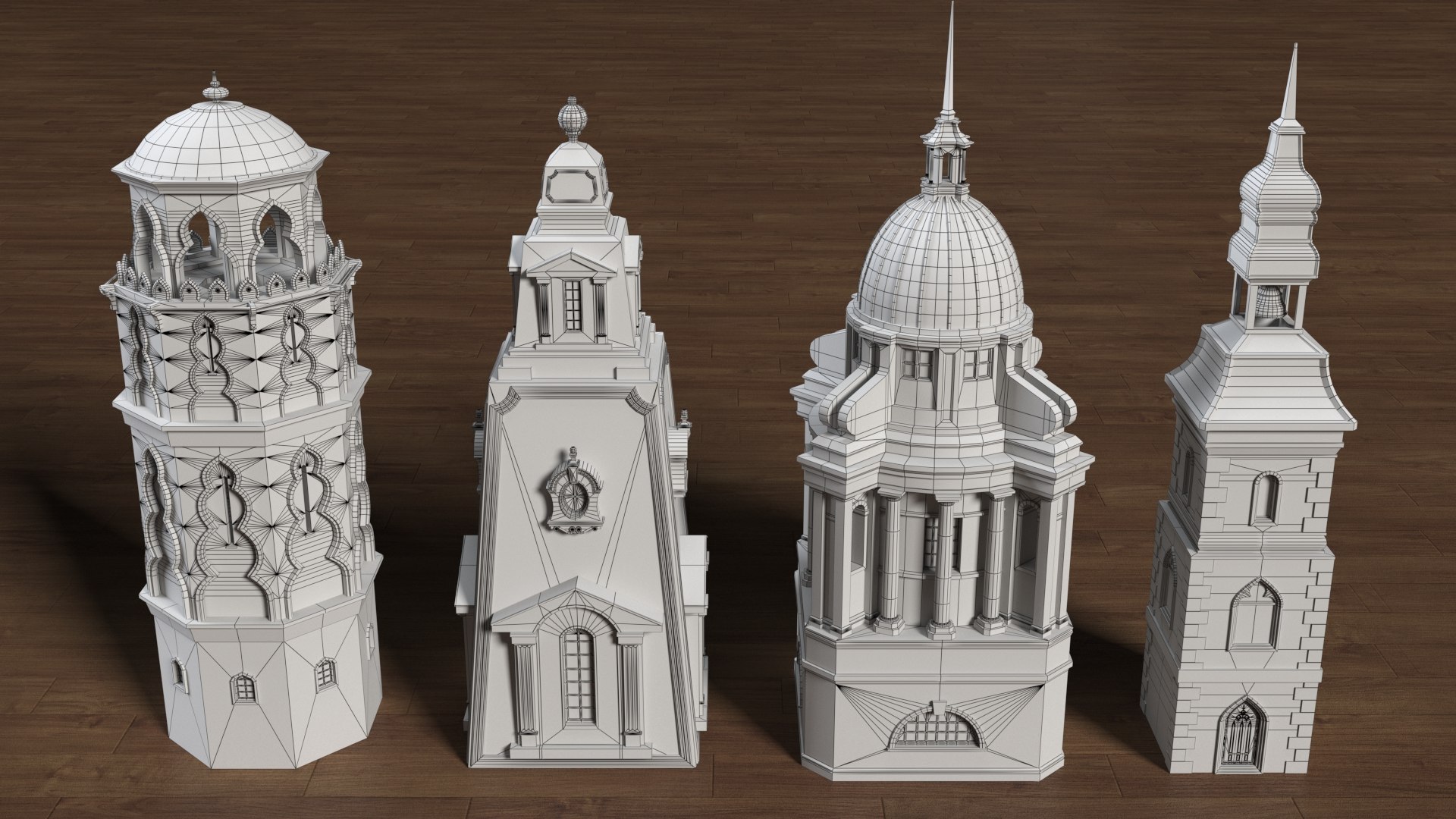 3D Model Building Towers Collection 2 - 20 Pieces - TurboSquid 2181000