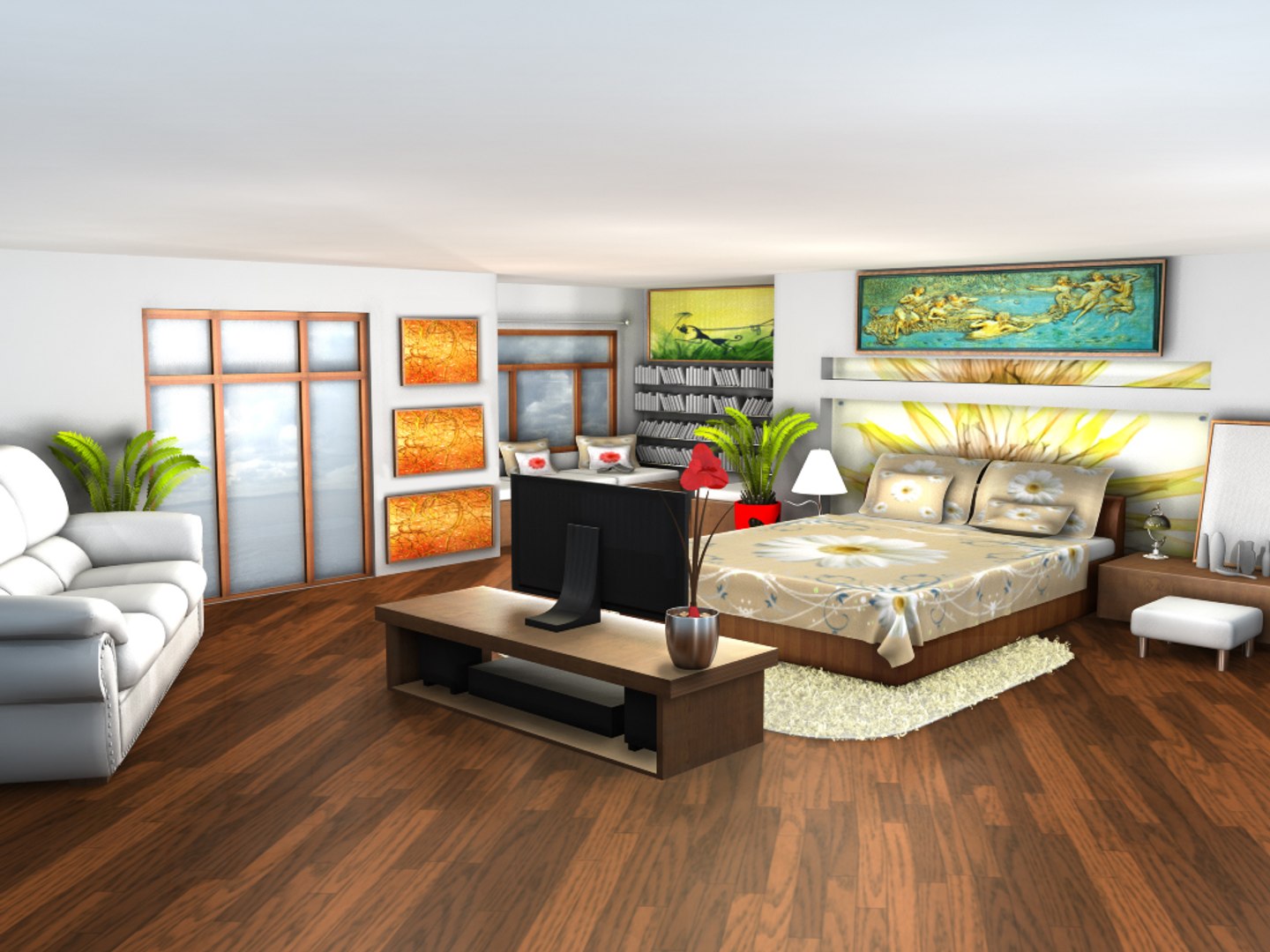 3d Model Interior Master Room
