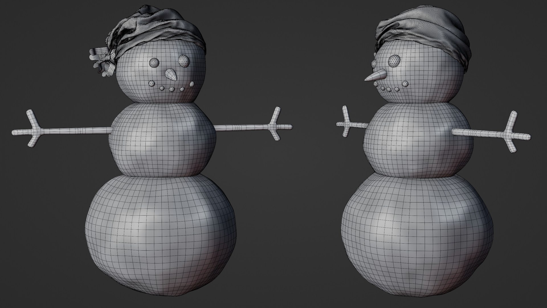 3D Stylized Snowman - Blender Rigged Baked - TurboSquid 2318574