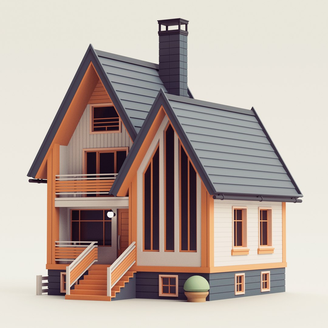 3D Modern Cottage 07 - TurboSquid 2201230