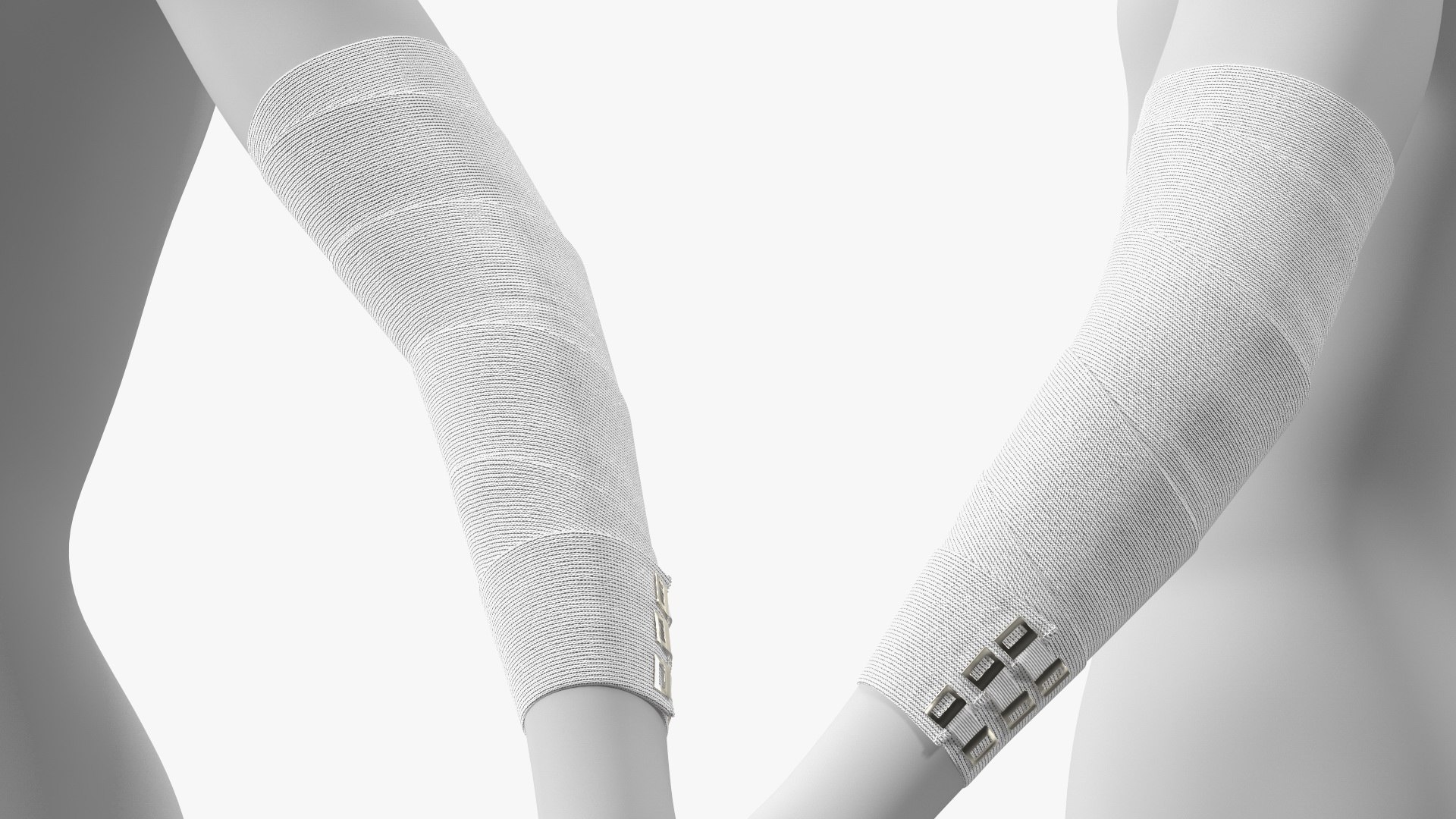 3D Elastic Bandage White With Clamps Wrapped Around Hand On Mannequin ...