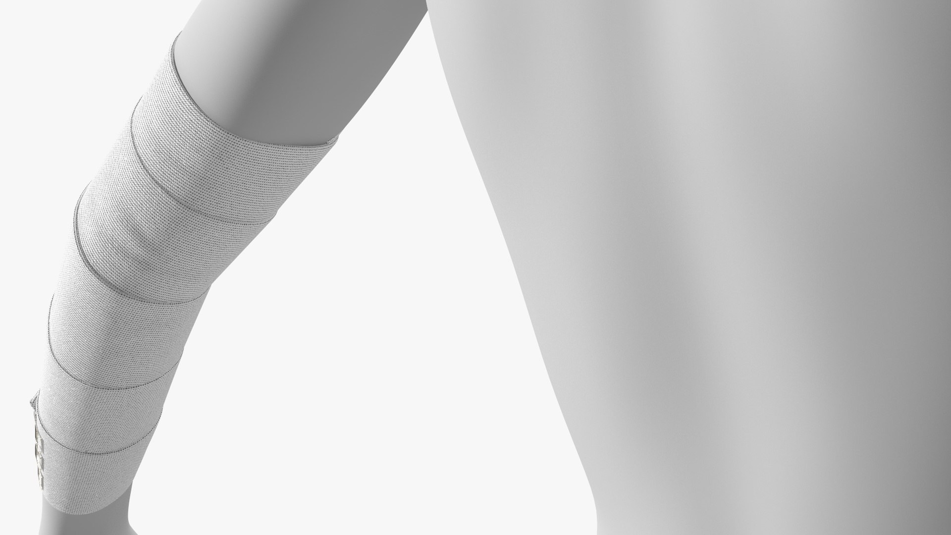 3D Elastic Bandage White With Clamps Wrapped Around Hand On Mannequin ...