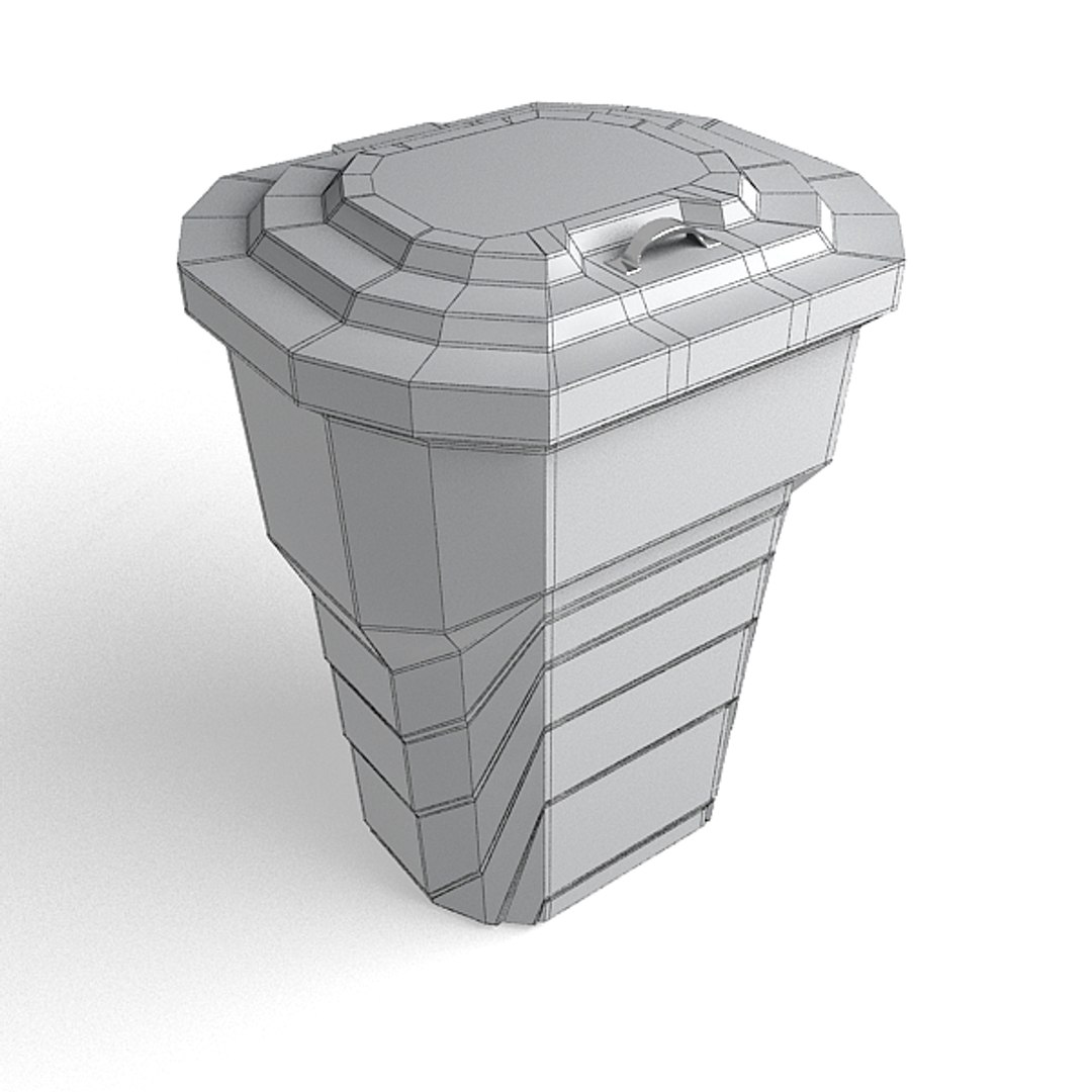 3d trash cans model