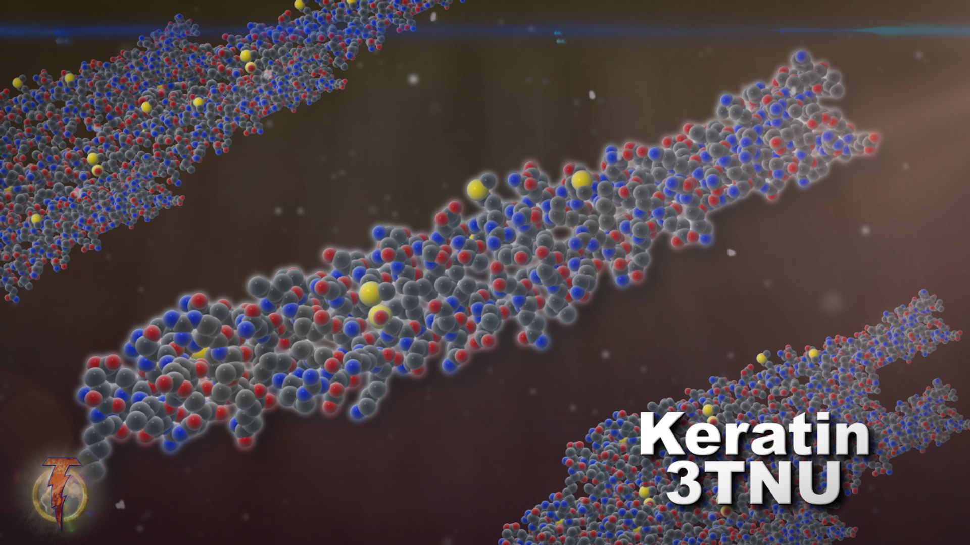 3d 3tnu Keratin Protein Molecule Model