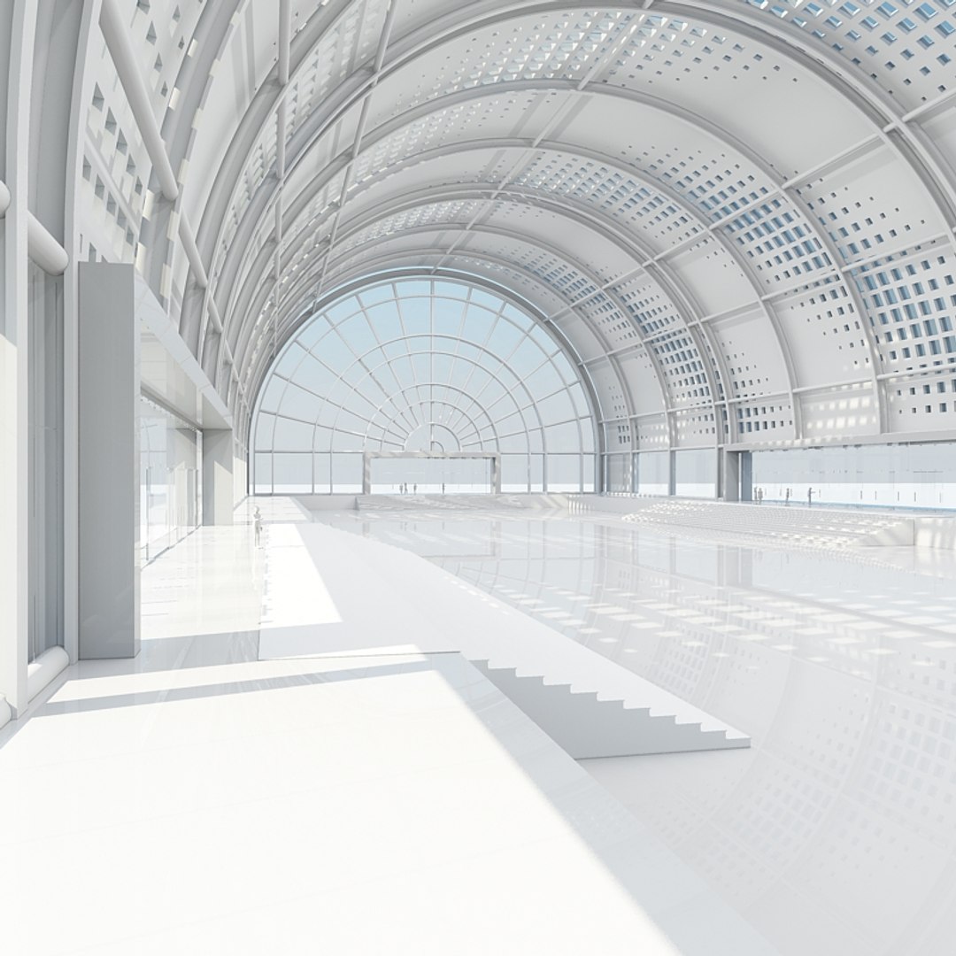 Large Architectural Interior 3d Model