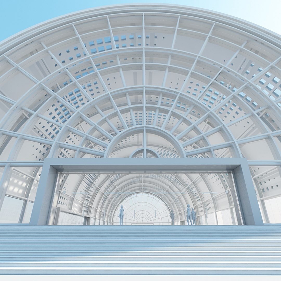 Large Architectural Interior 3d Model