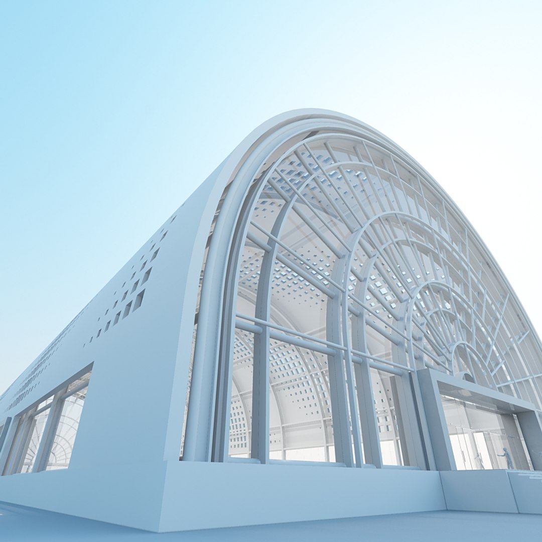 Large Architectural Interior 3d Model