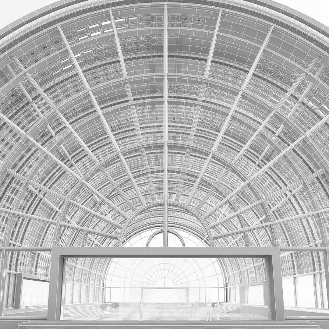 Large Architectural Interior 3d Model