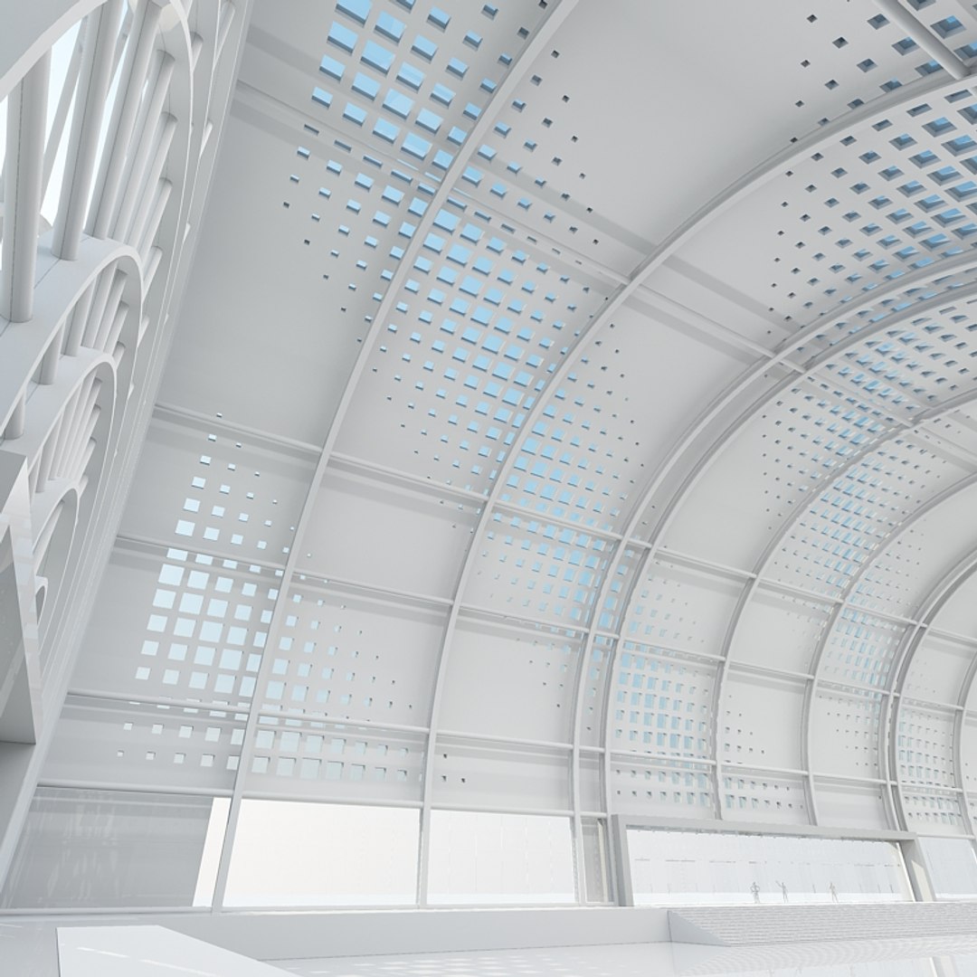 Large Architectural Interior 3d Model