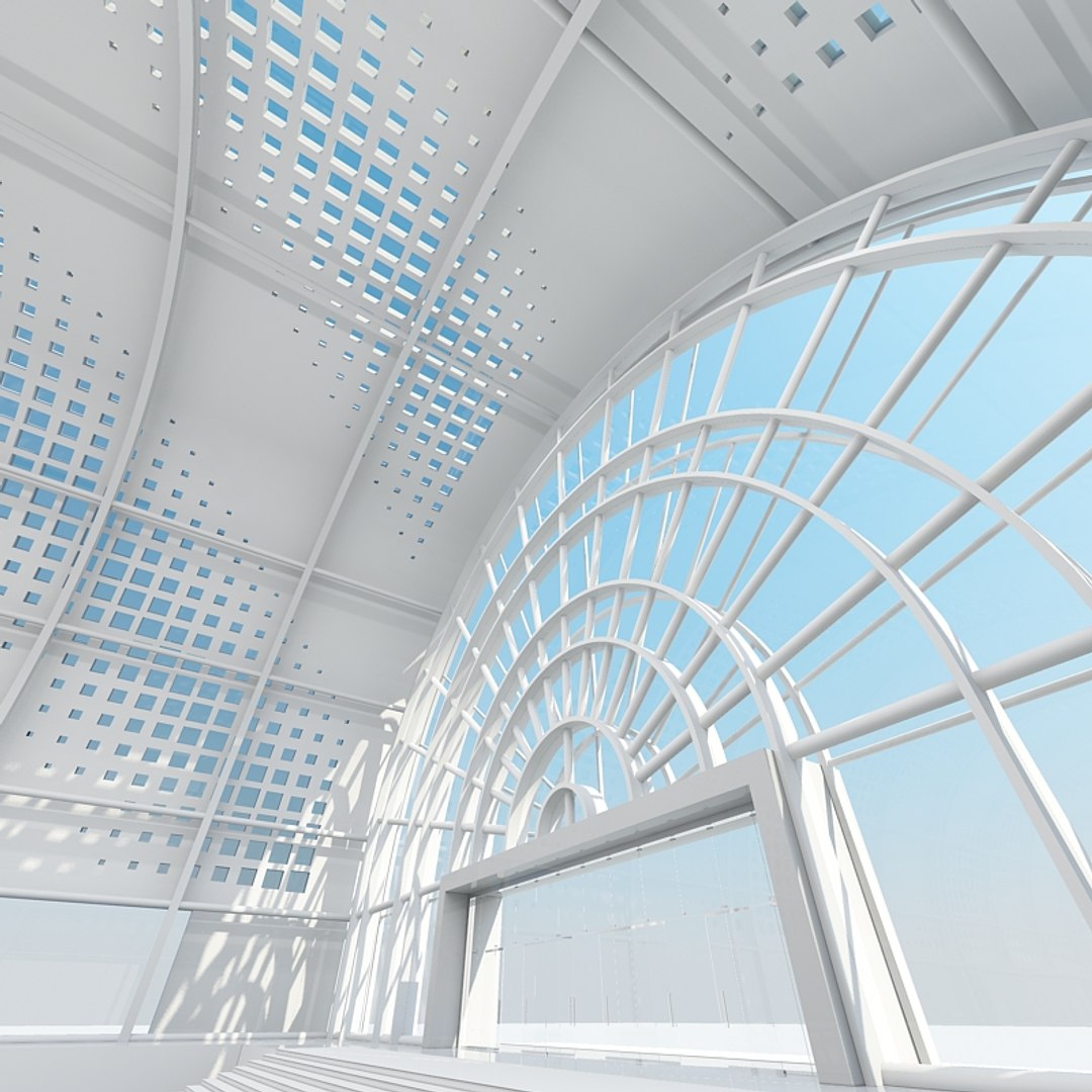 Large Architectural Interior 3d Model