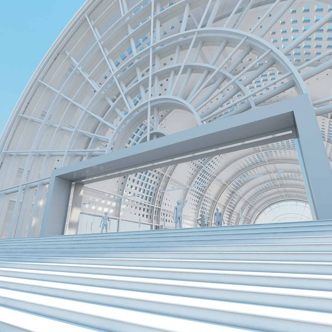 Large Architectural Interior 3d Model