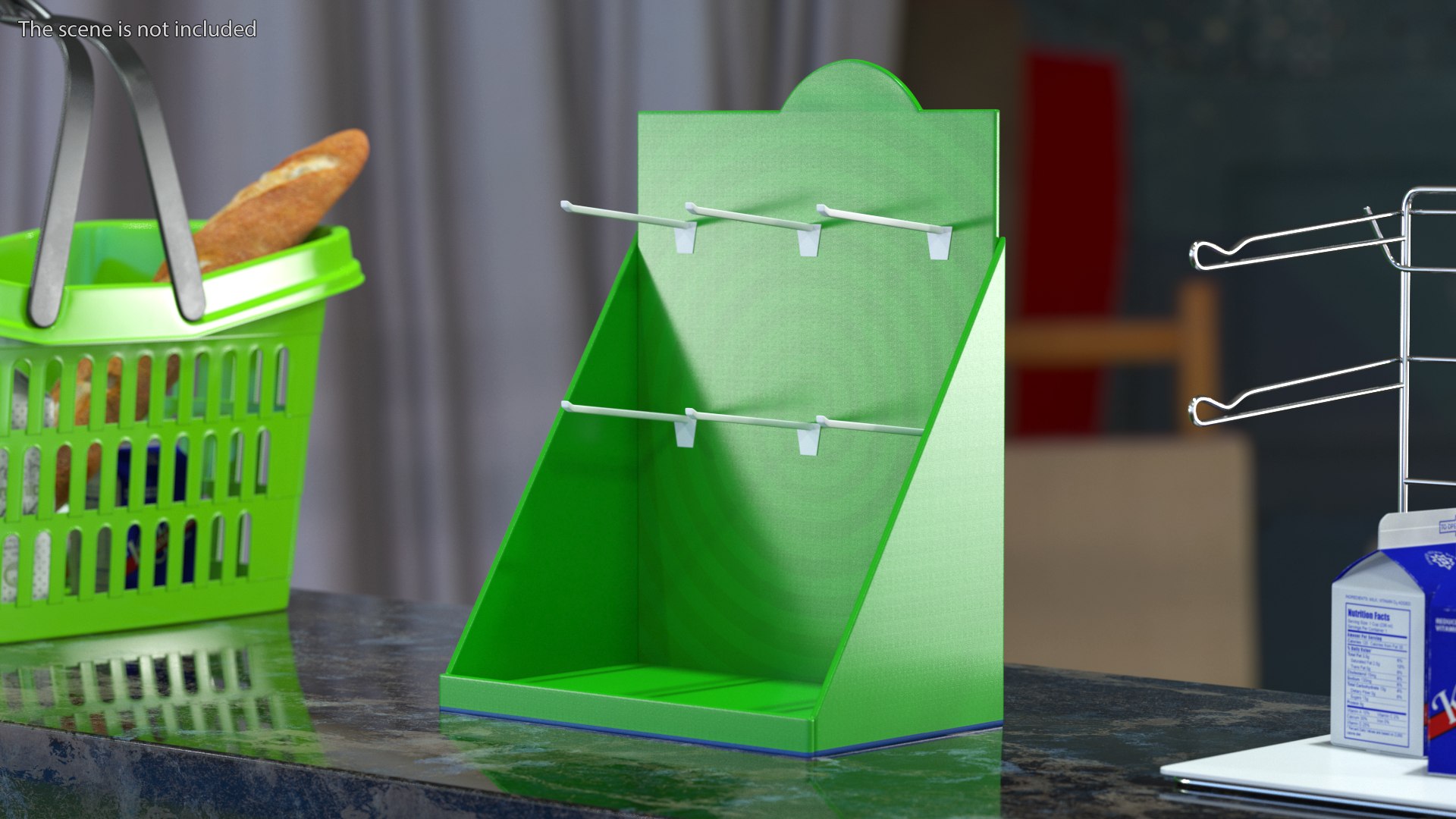 Plastic Counter Top Display Green 3D - TurboSquid 2137504