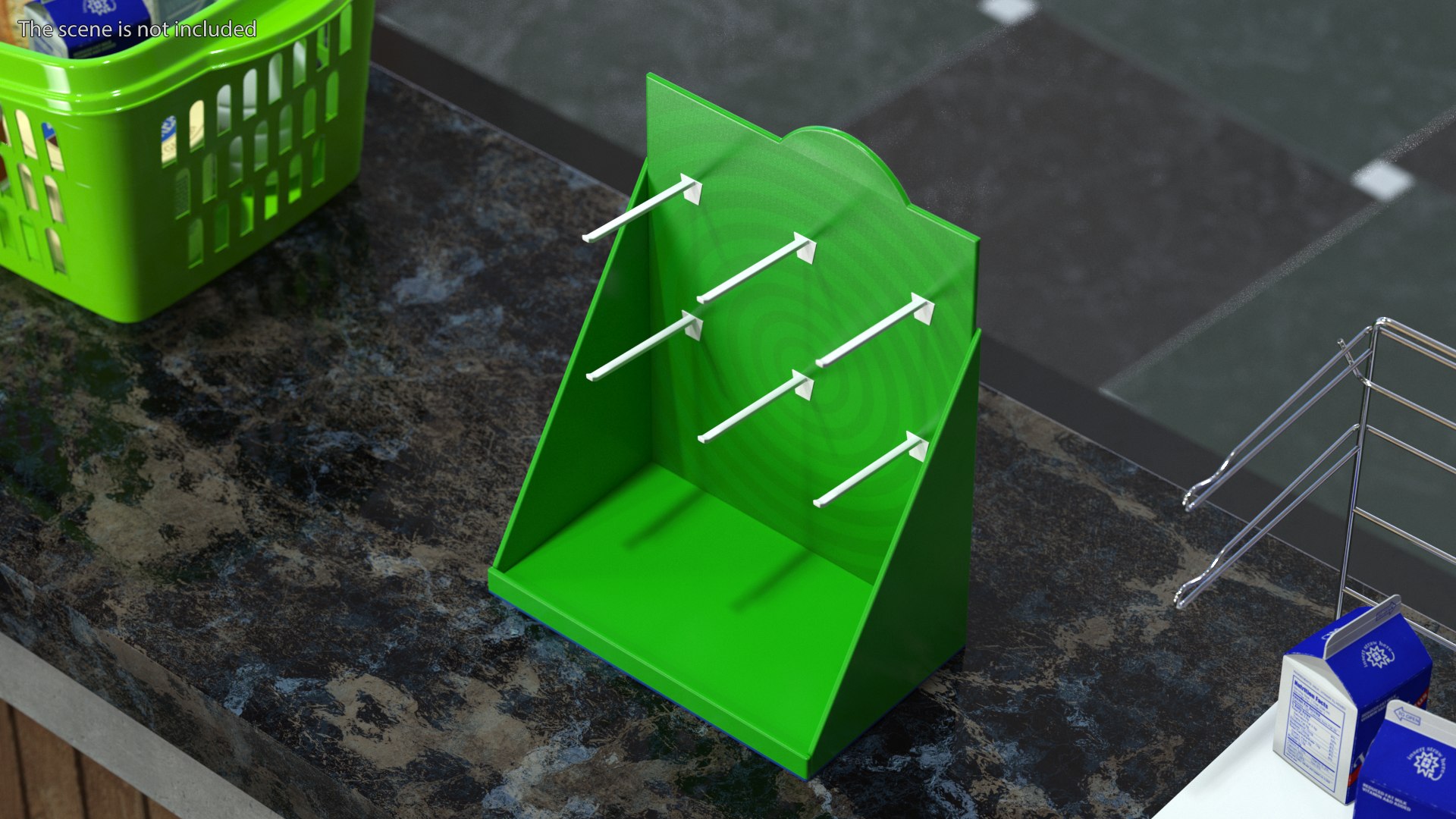 Plastic Counter Top Display Green 3D - TurboSquid 2137504