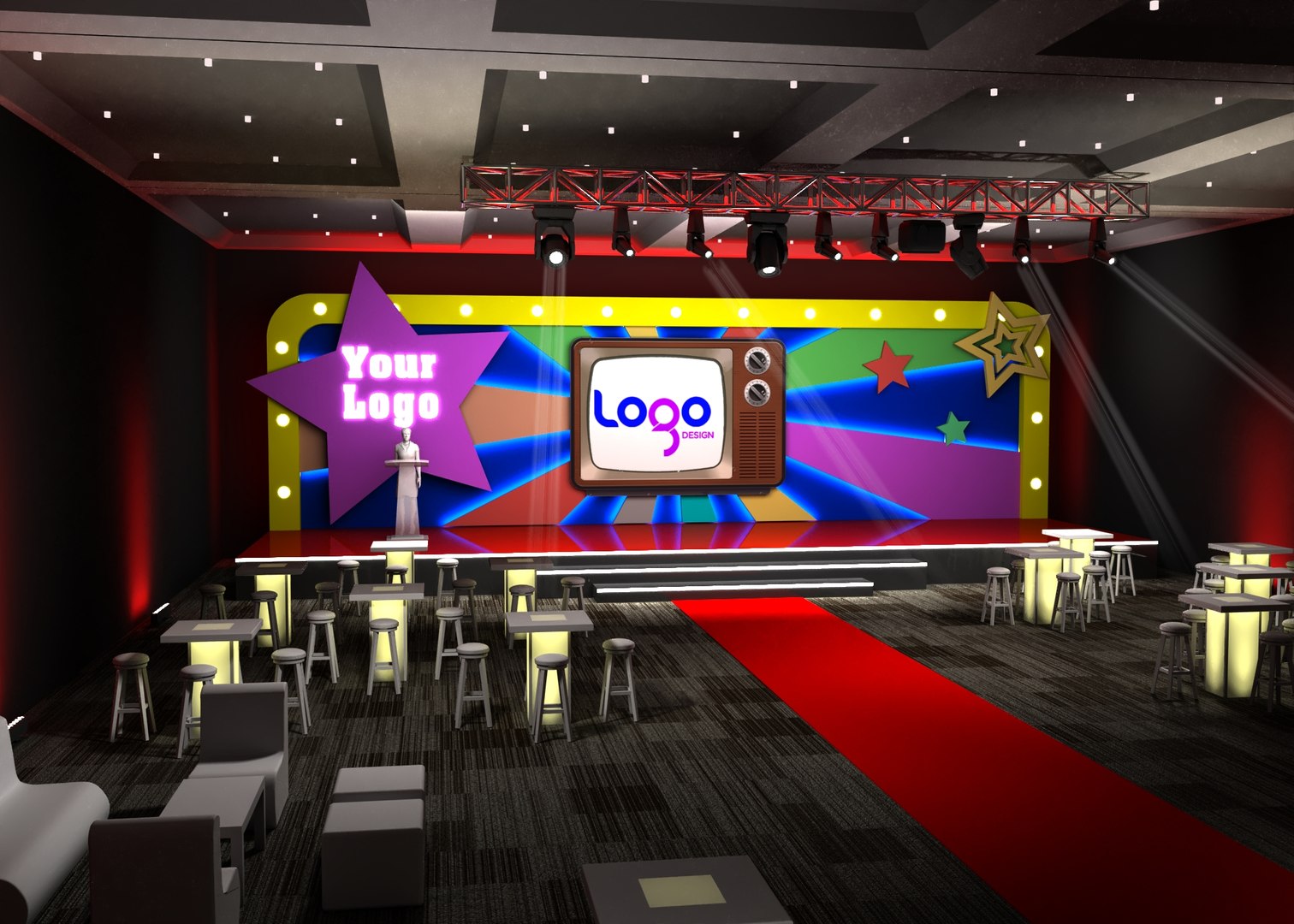 Stage Party Concept 3D - TurboSquid 1964086