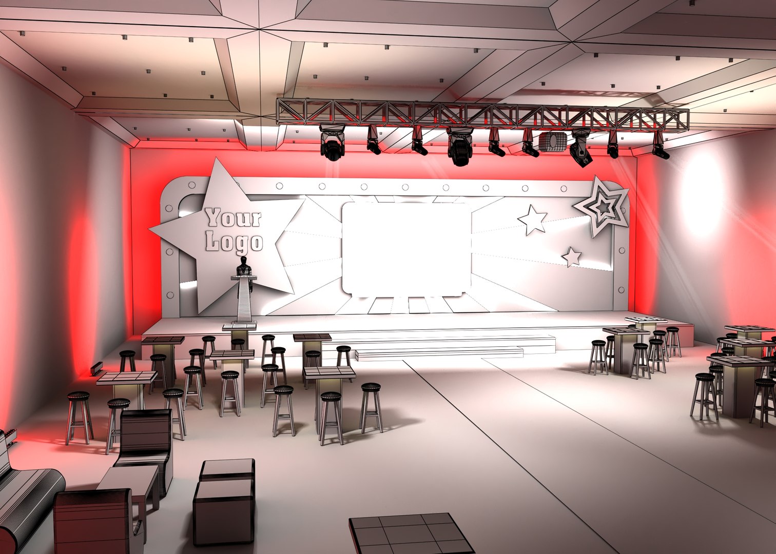 Stage Party Concept 3D - TurboSquid 1964086