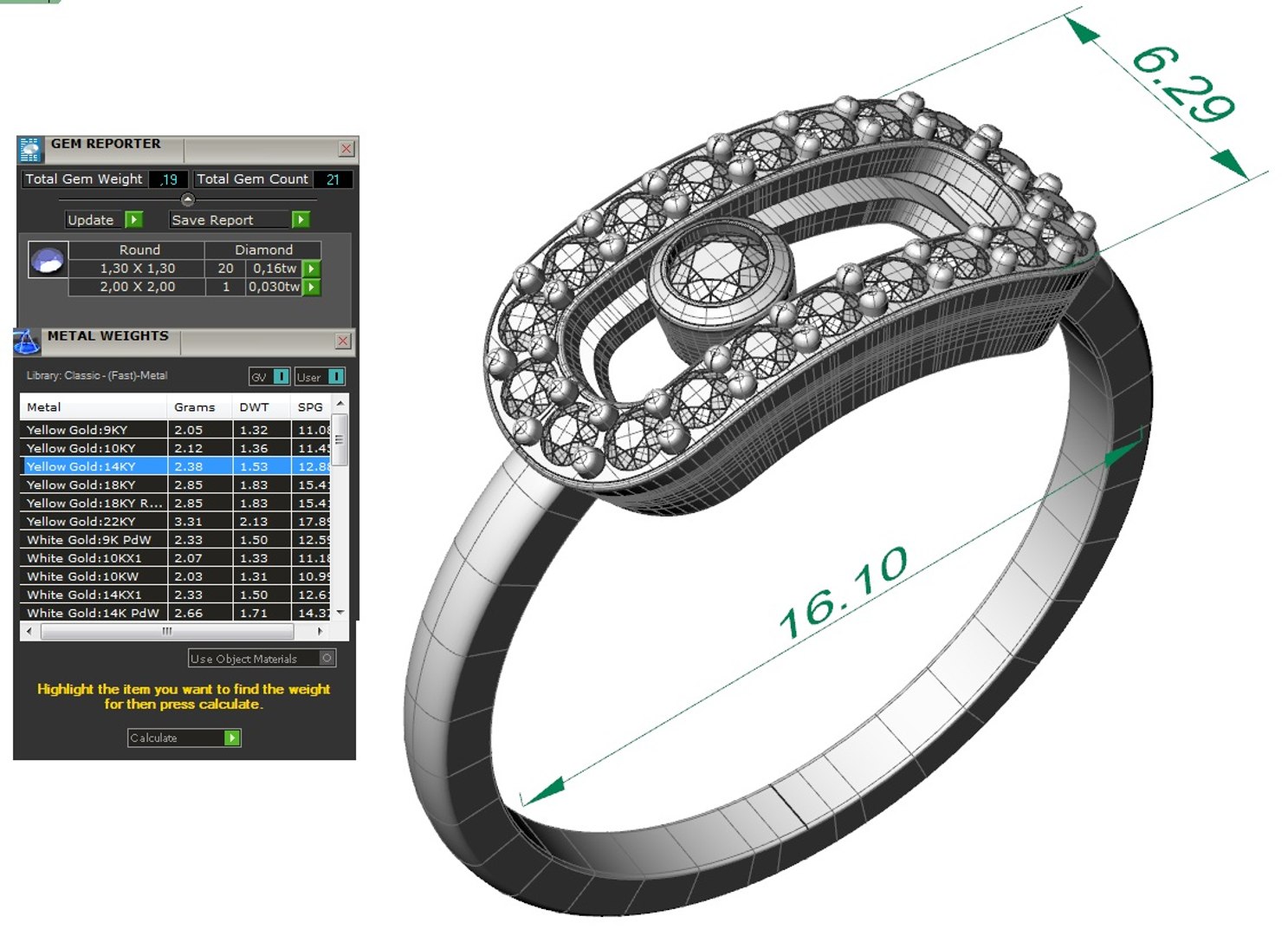 3D Ring Movable Stones Number - TurboSquid 1682883