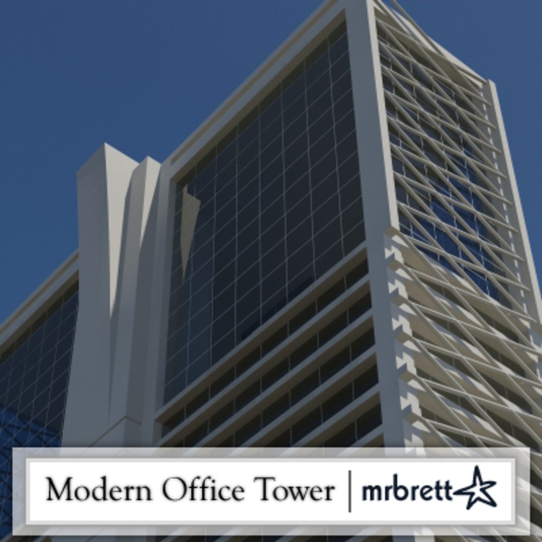 3d modern office building model