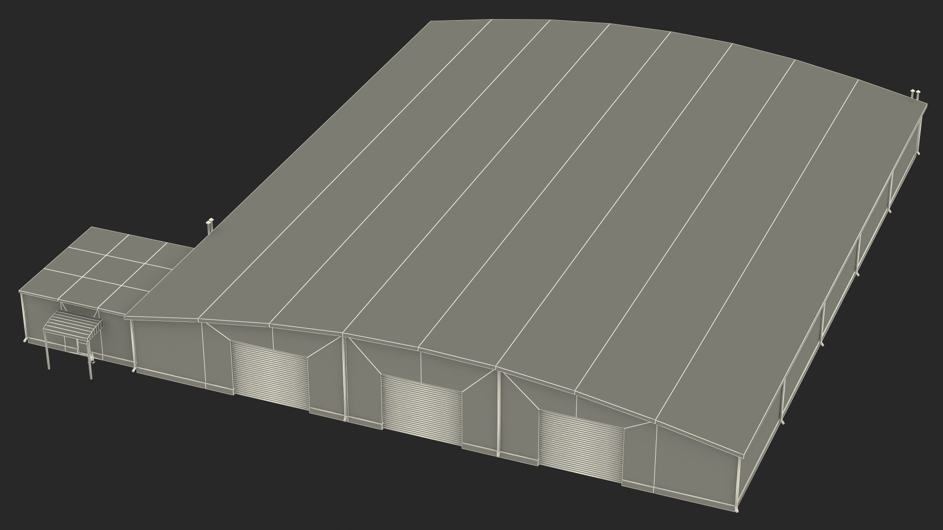 Industrial hangar 3D model - TurboSquid 1550771