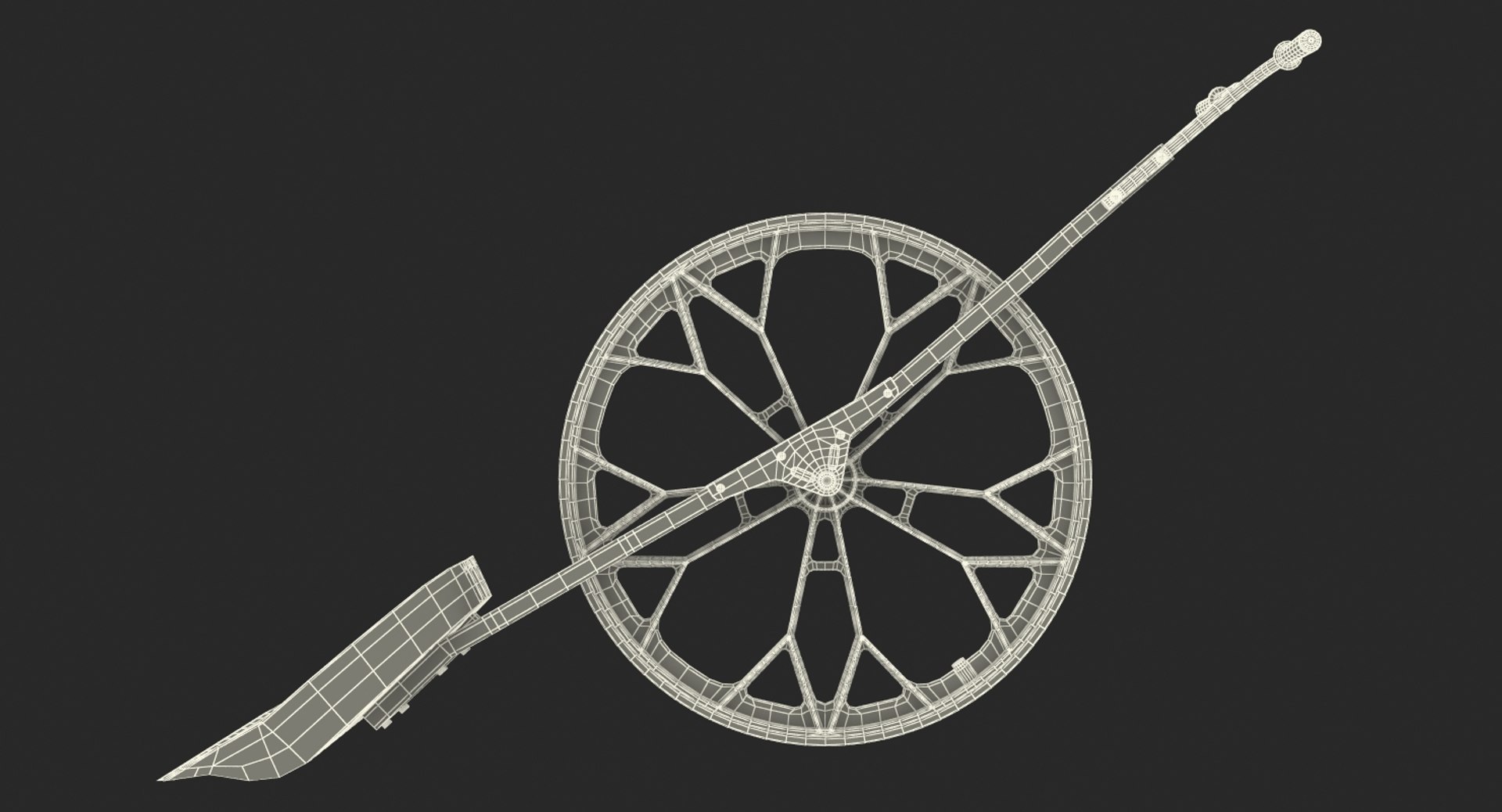 3d Wheeled Snow Shovel Wolf Model