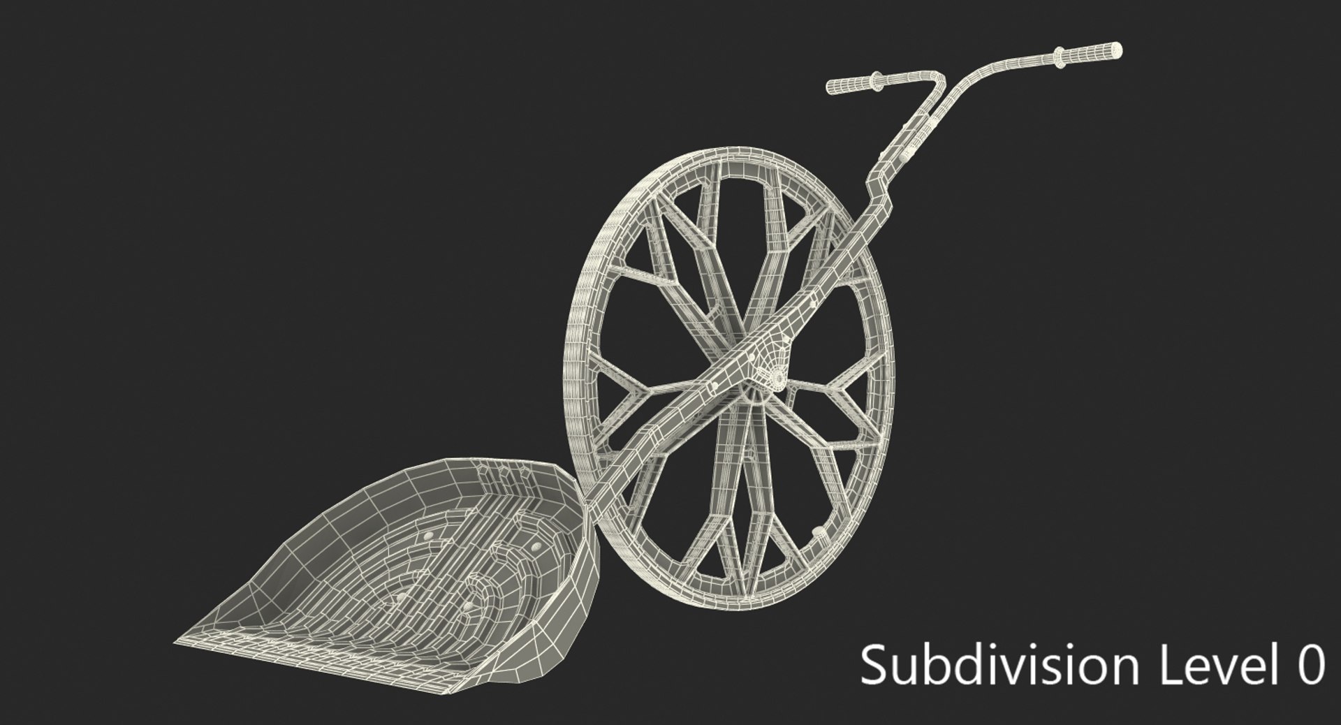 3d Wheeled Snow Shovel Wolf Model