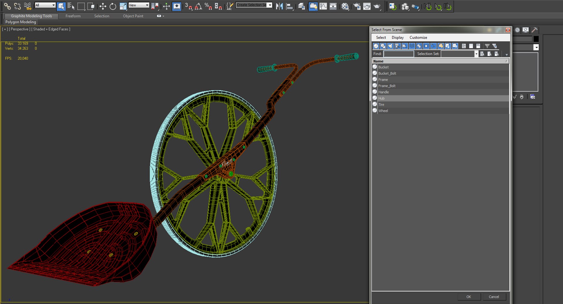 3d Wheeled Snow Shovel Wolf Model