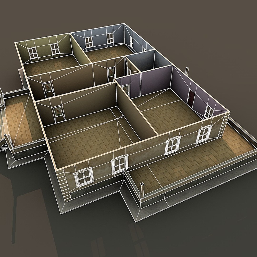 House Interior Building Obj