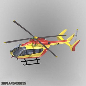 3d model of eurocopter ec-145 rega swiss