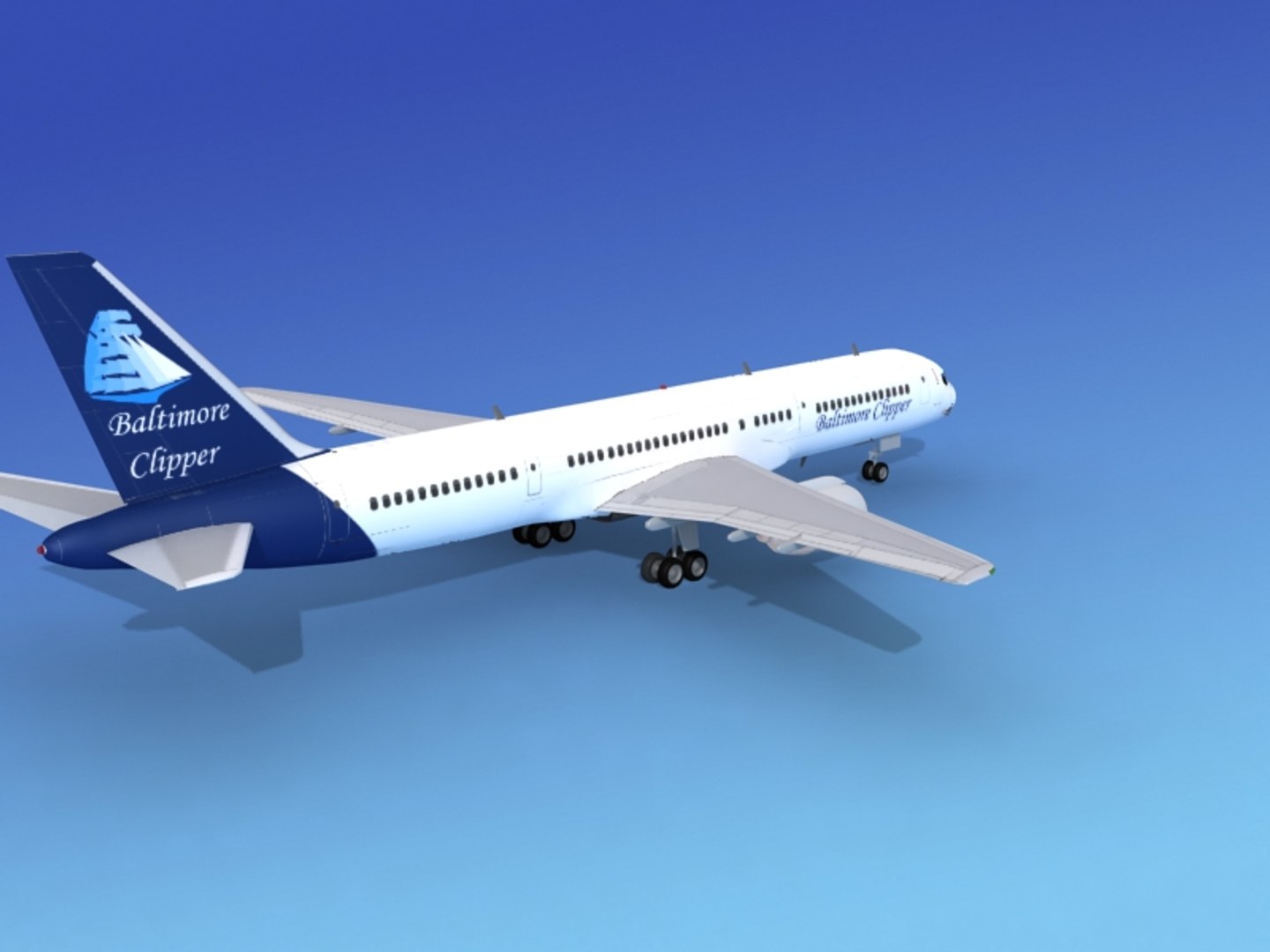 Airline Boeing 757 757-200 3d 3ds