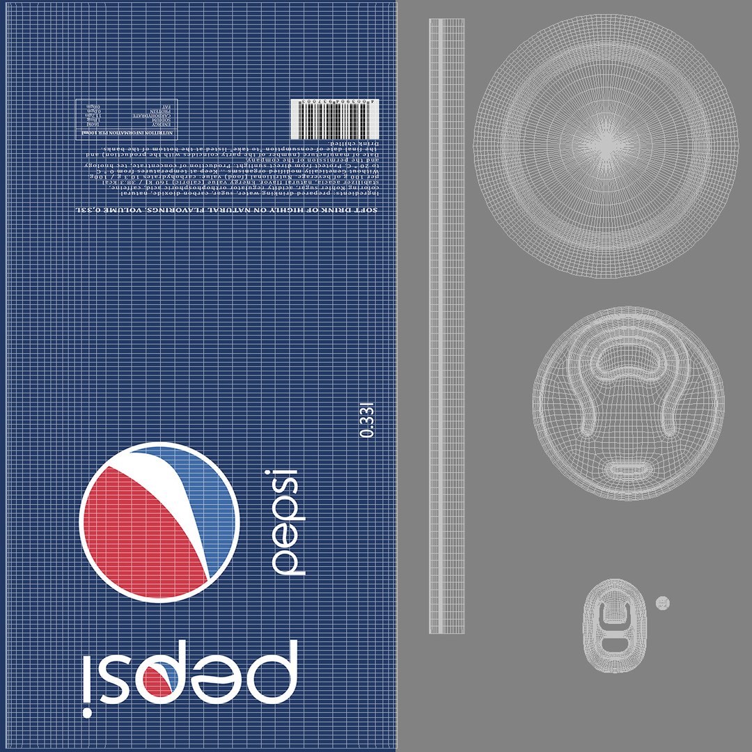 3D Pepsi Can 033l - TurboSquid 2199166