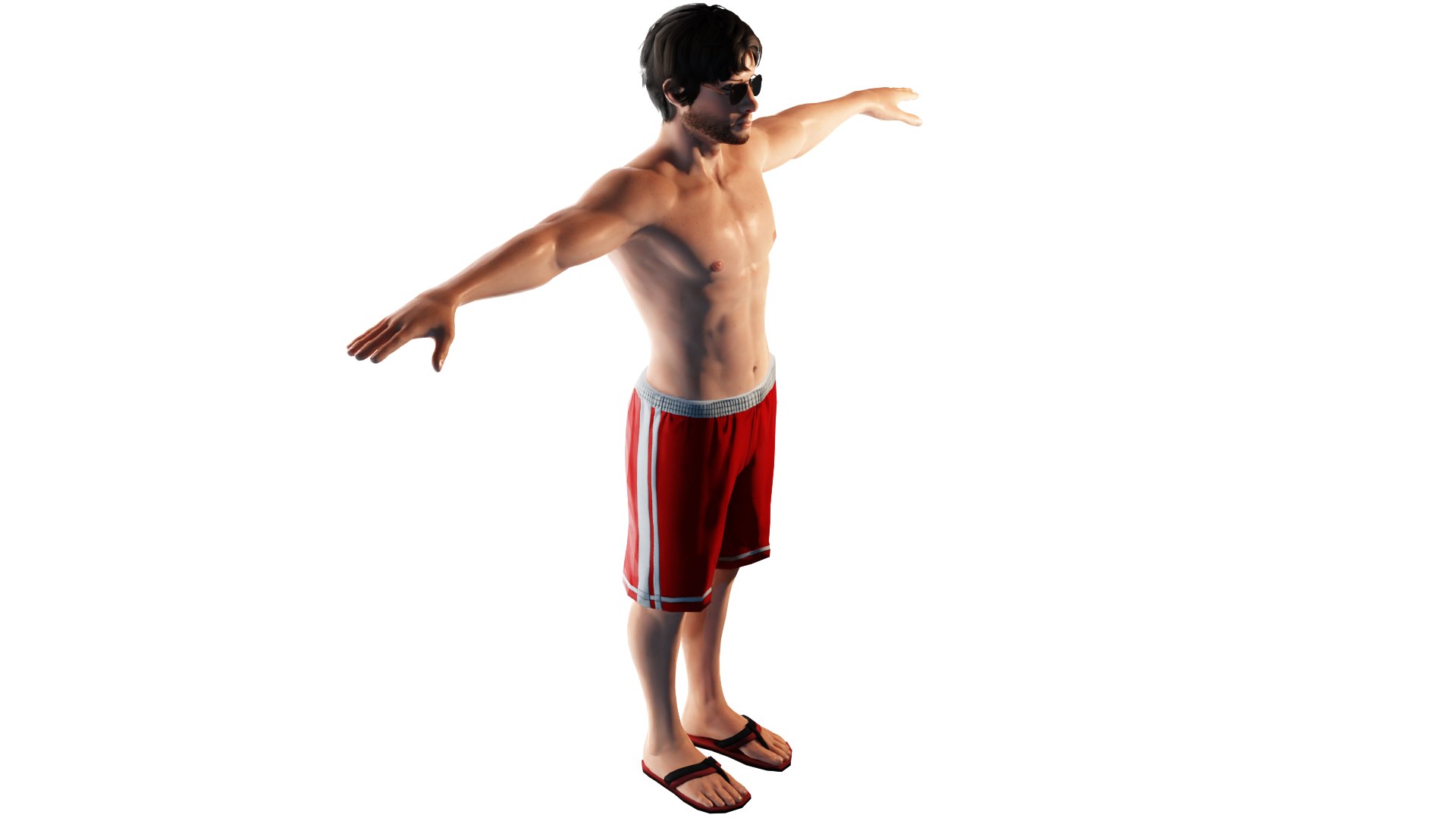 Beach Guy 3D Model - High Quality And Low-poly 3D Model 3D Model ...