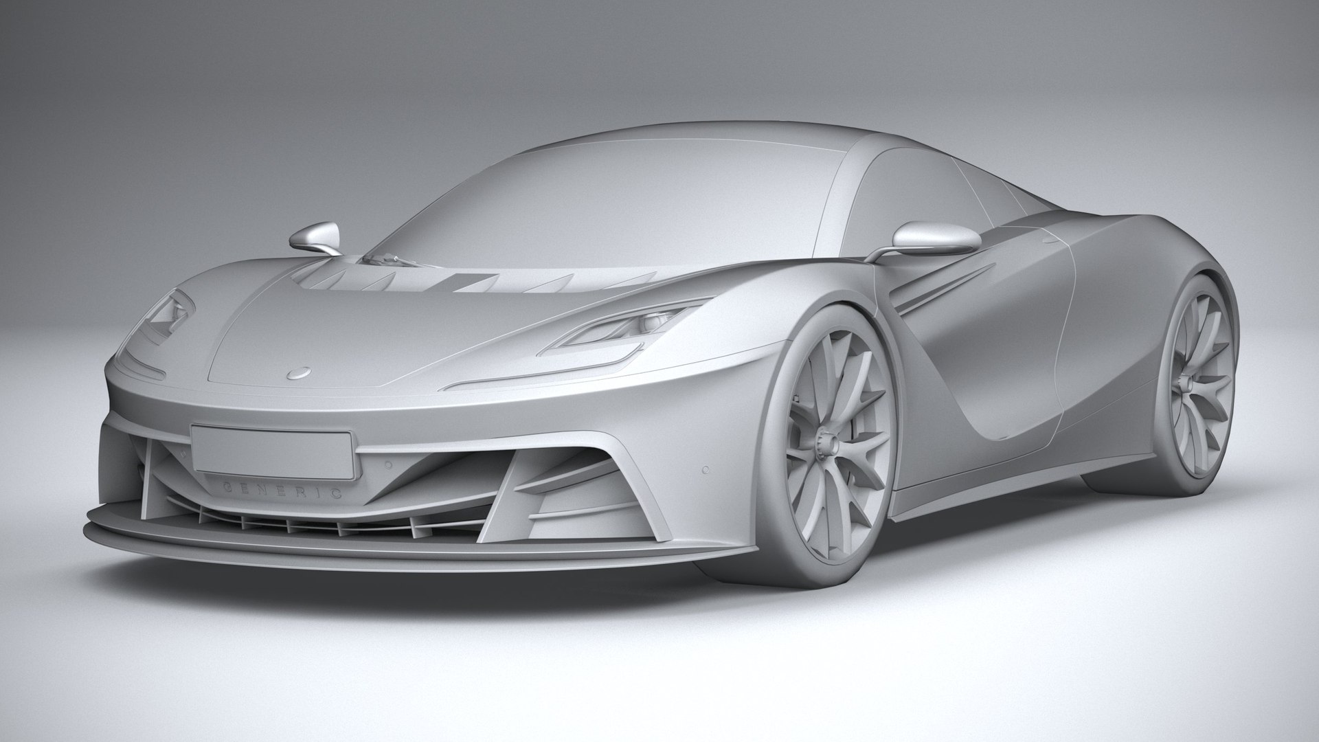 Generic Supercar v2 2020 LowPoly 3D - TurboSquid 1813130