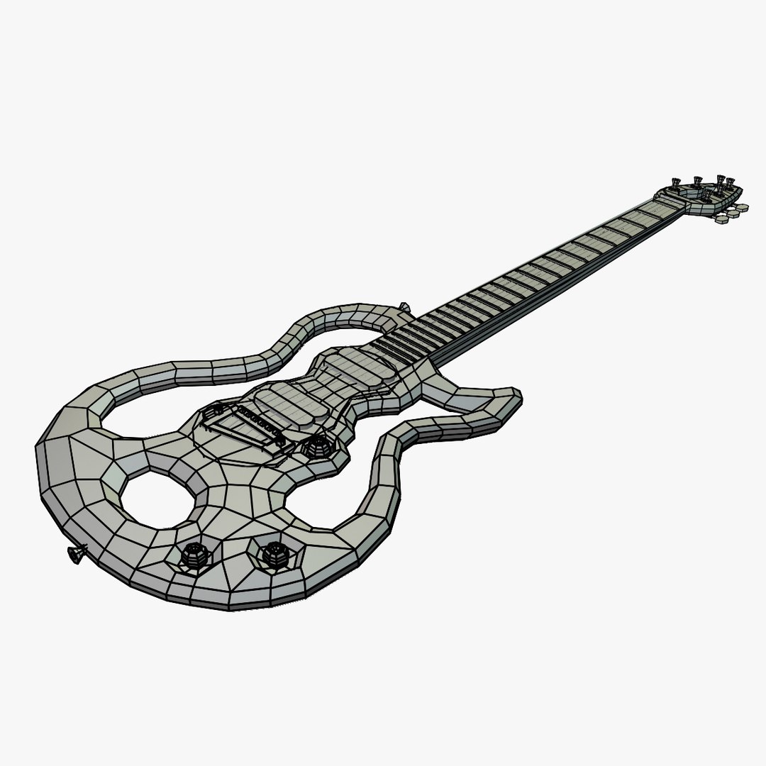 Handle Guitar Strings 3d Model