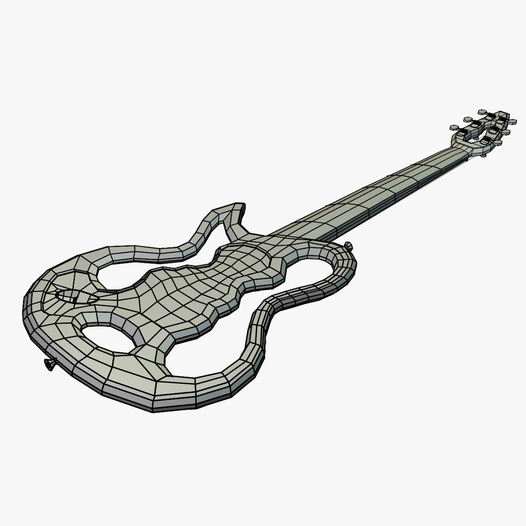 Handle Guitar Strings 3d Model