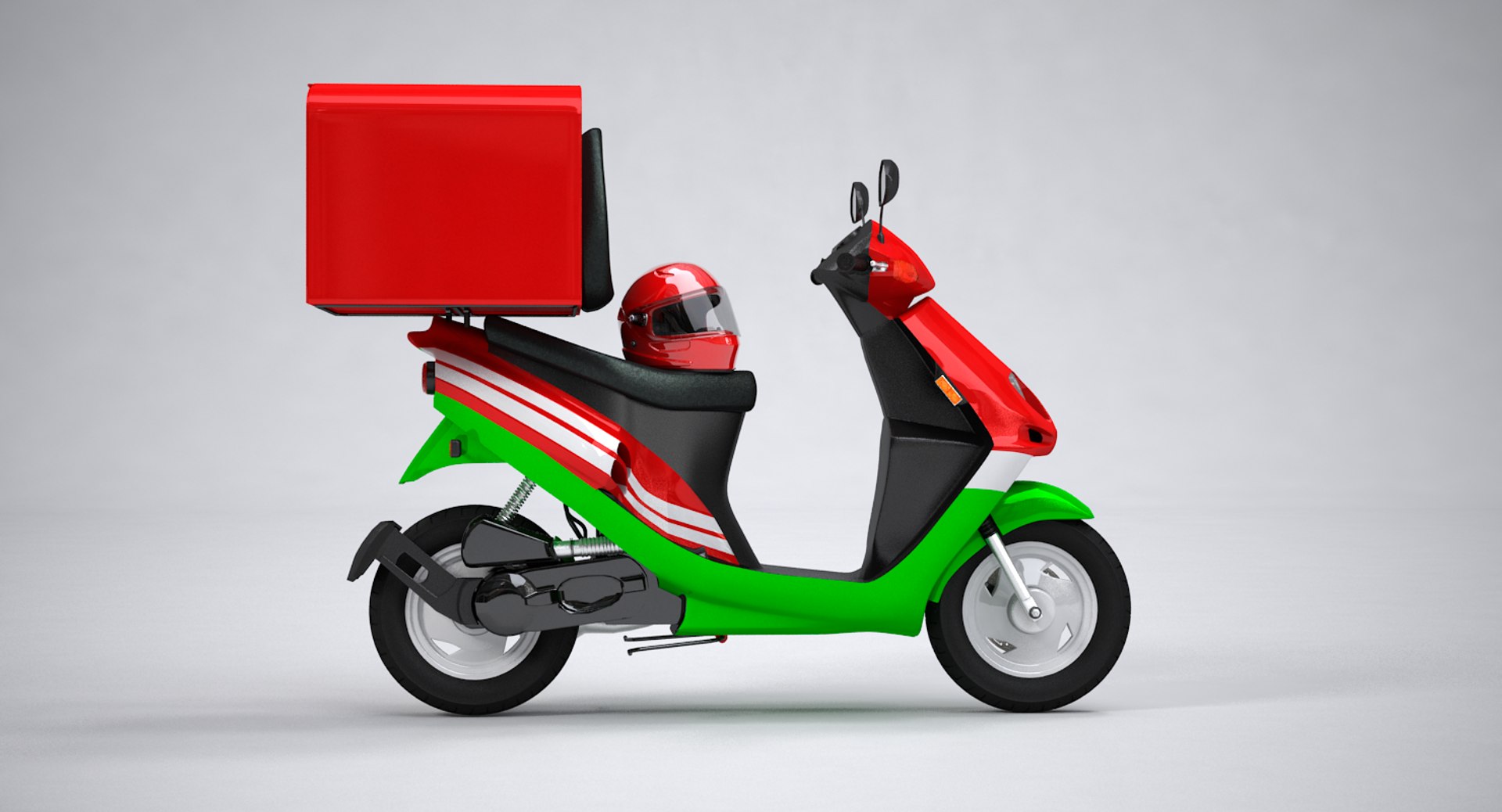 3D Food Delivery Scooter Model - TurboSquid 1392767