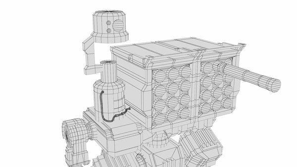 modelo 3d Torreta de robot de dibujos animados - TurboSquid 1661526