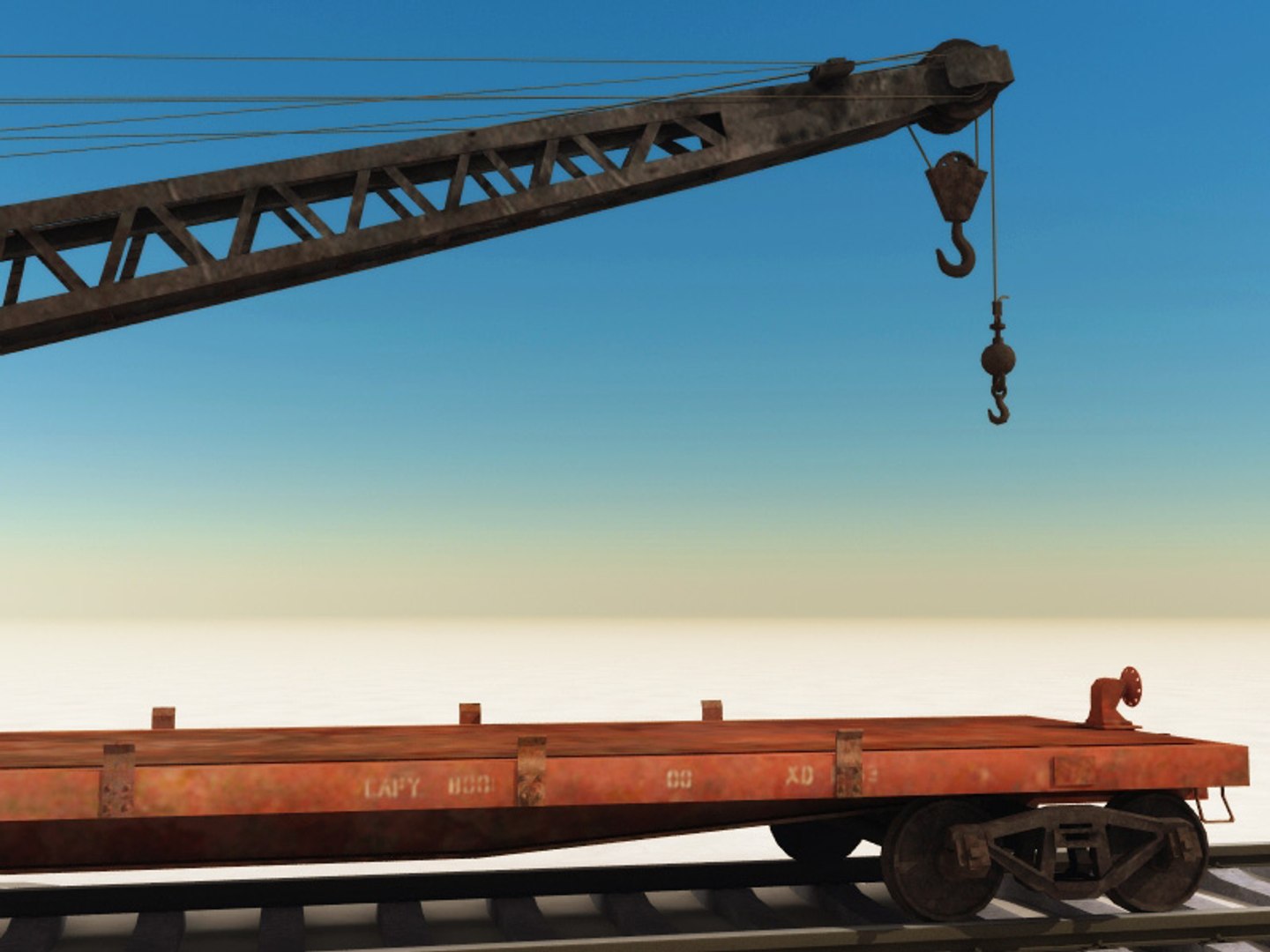 3ds max train crane