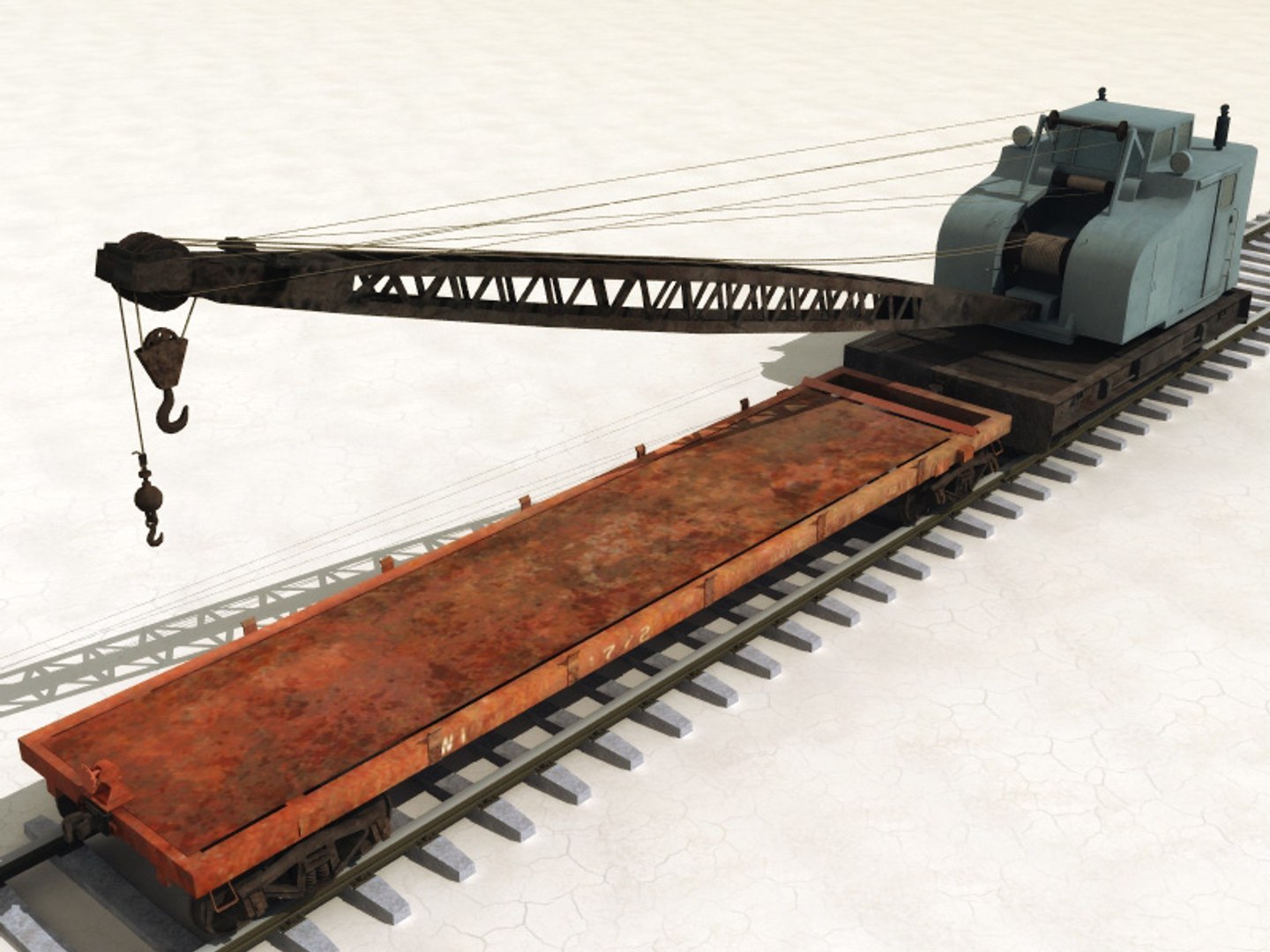 3ds max train crane
