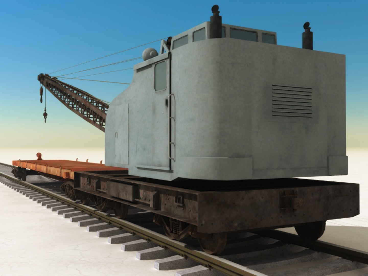 3ds max train crane