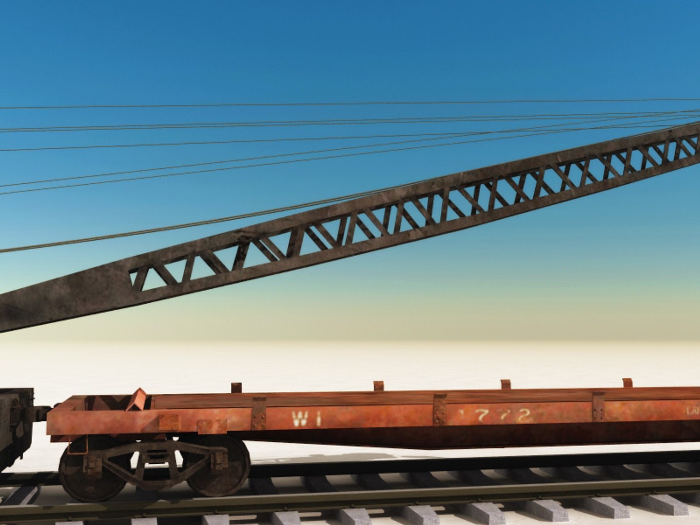 3ds max train crane