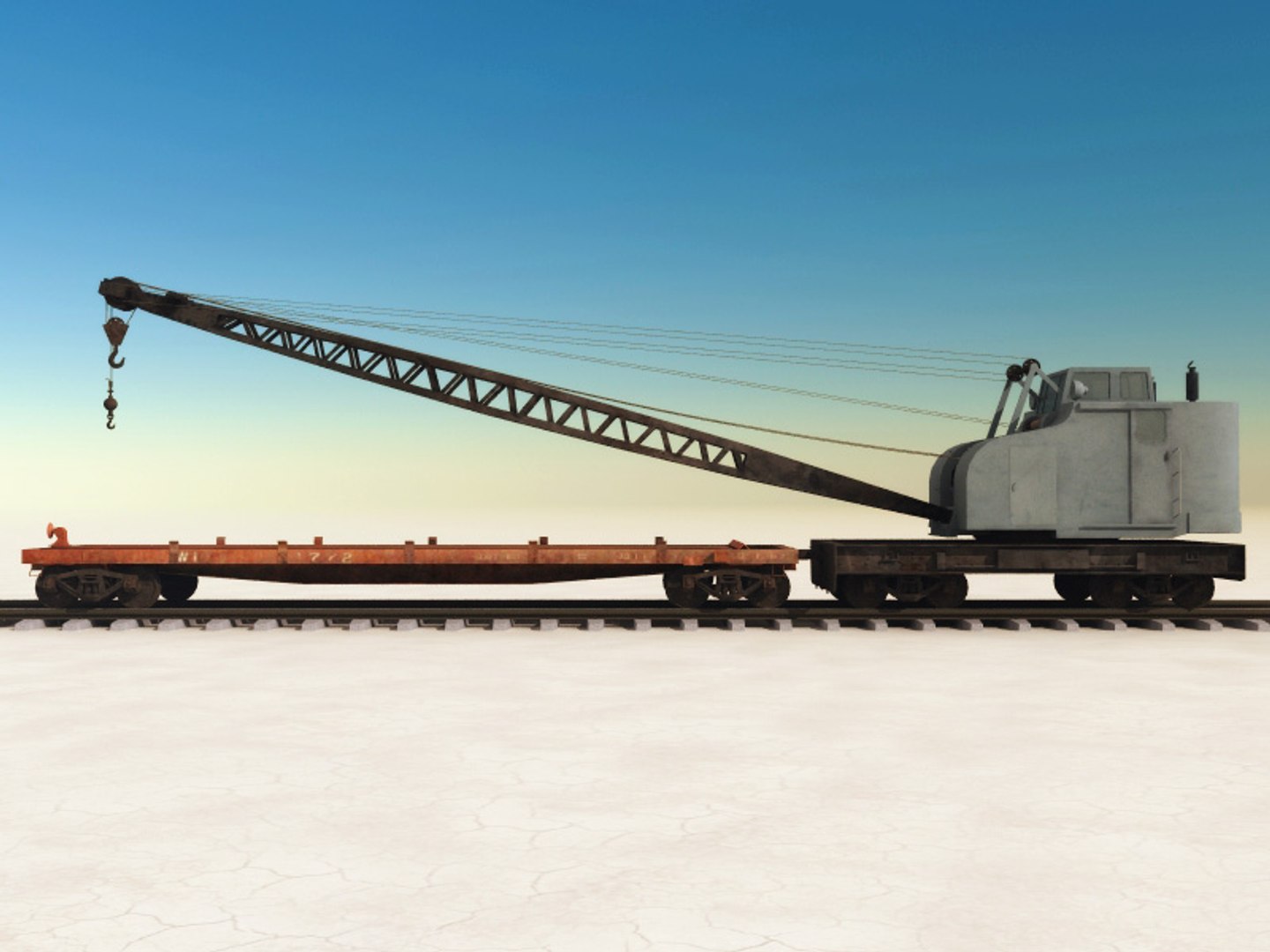 3ds max train crane