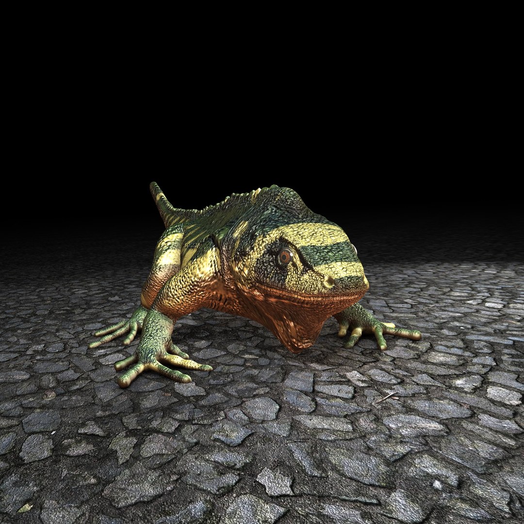 3d model leguan zbrush 3