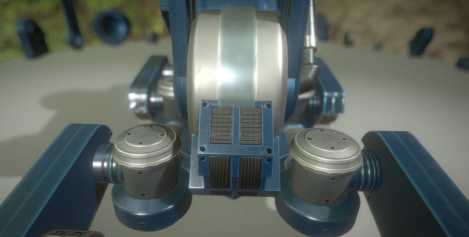 3d Model Walking Mech Neck Blue