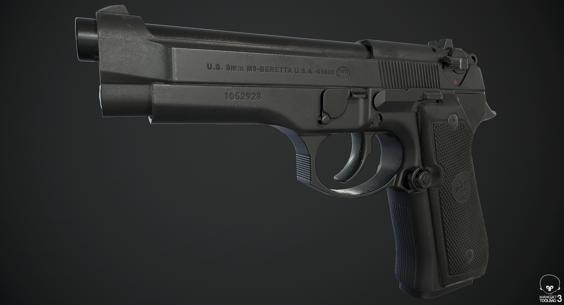 m9 pistol 3d model