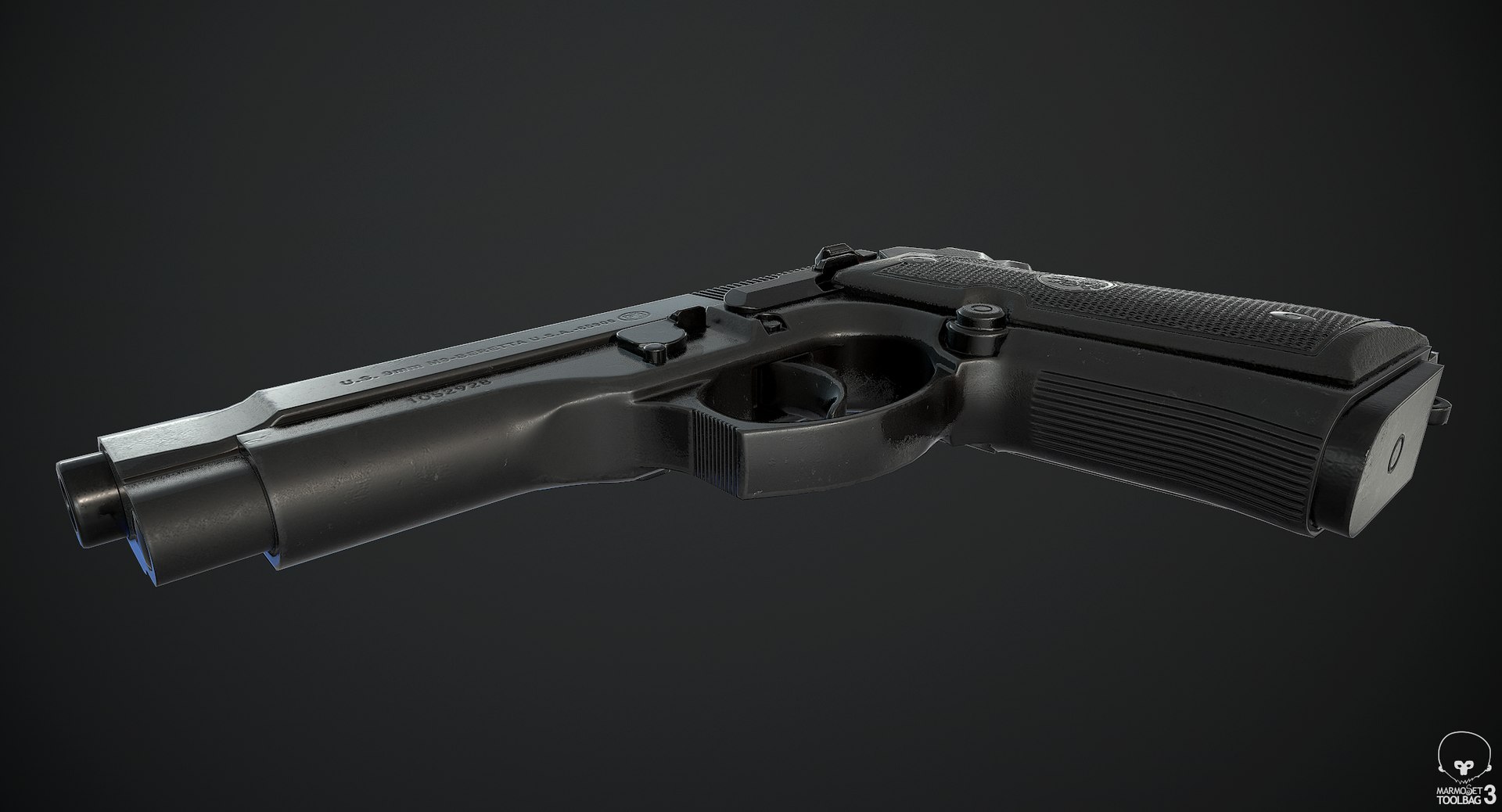 M9 Pistol 3d Model