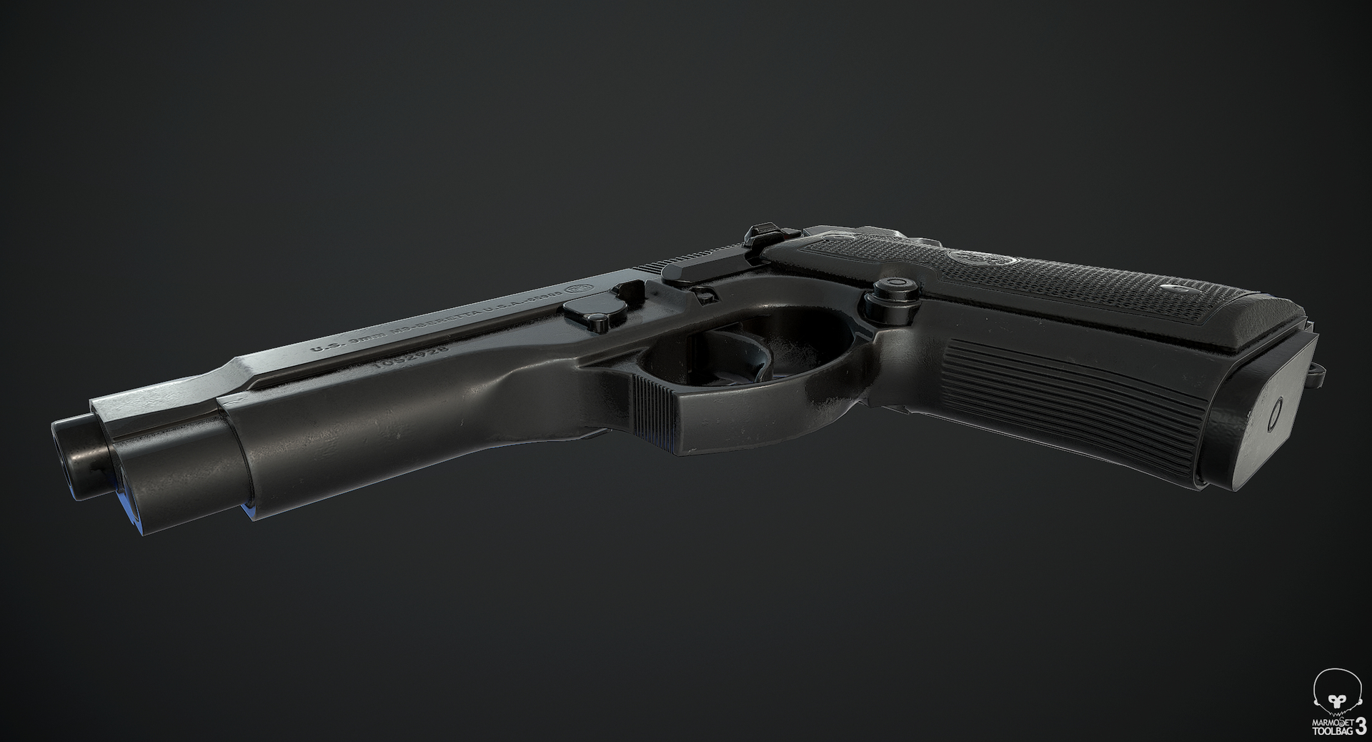 m9 pistol 3d model