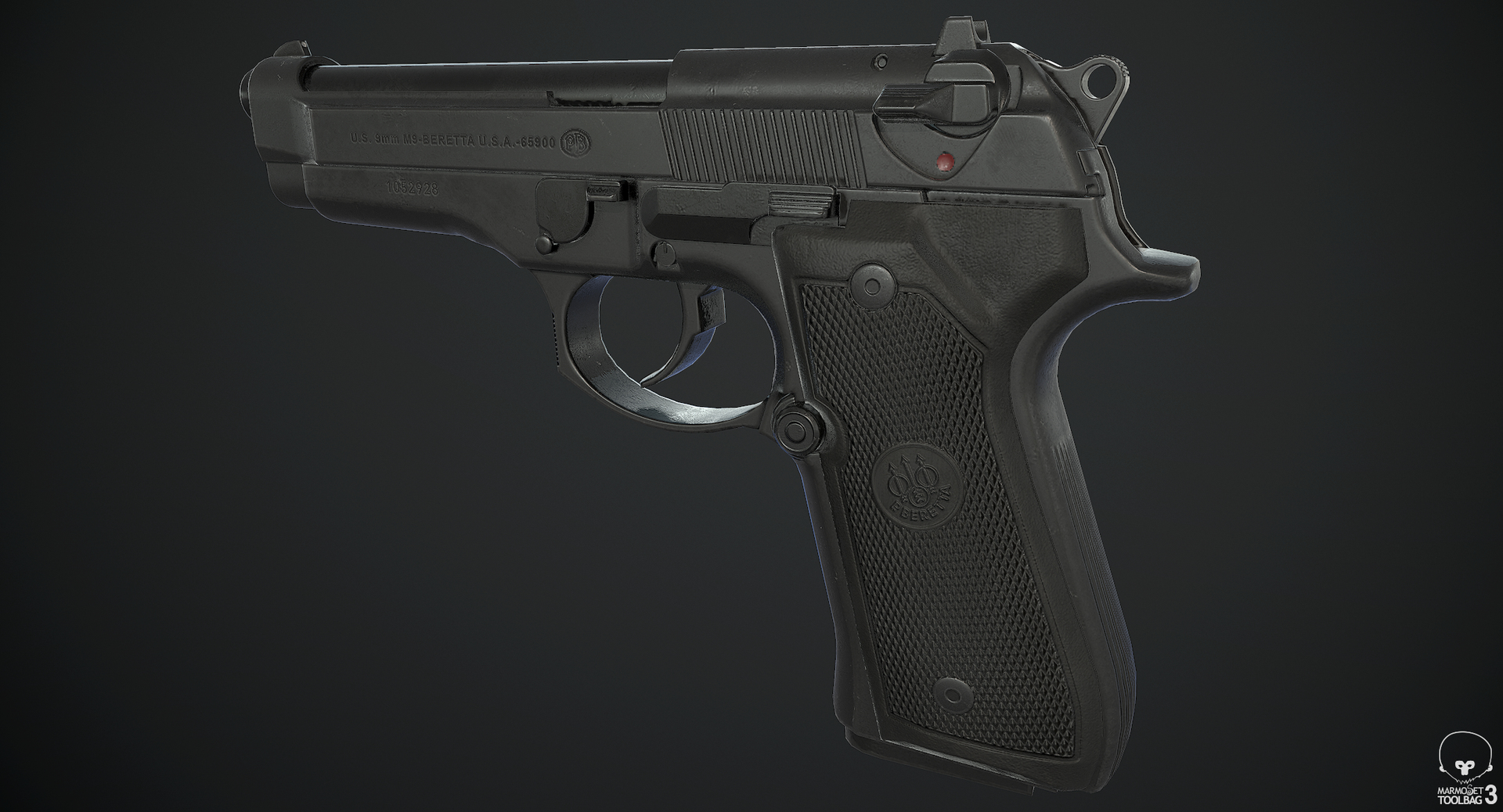 m9 pistol 3d model
