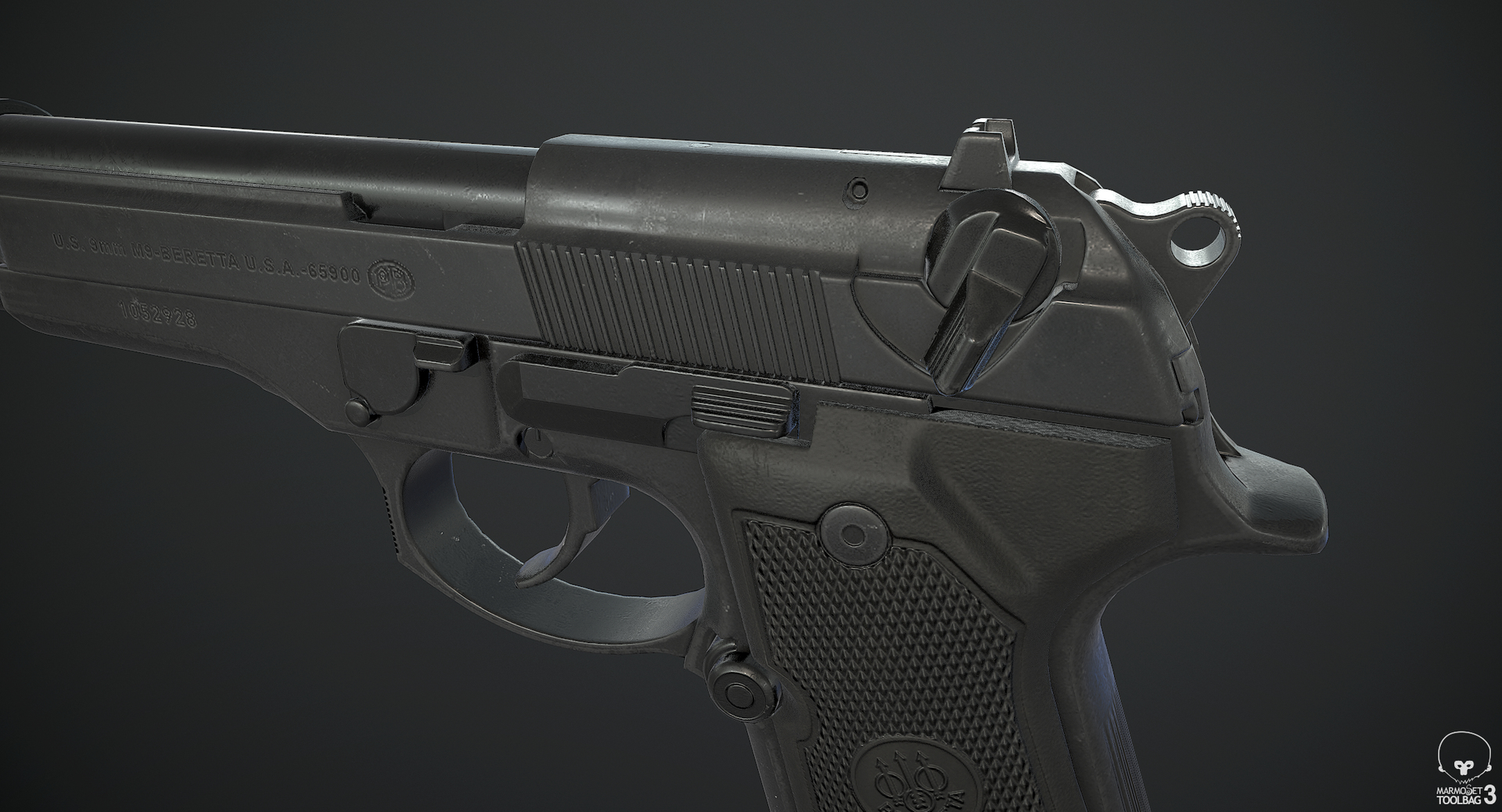 m9 pistol 3d model