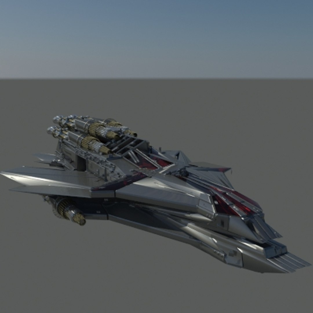 3d Model Large Space Ship