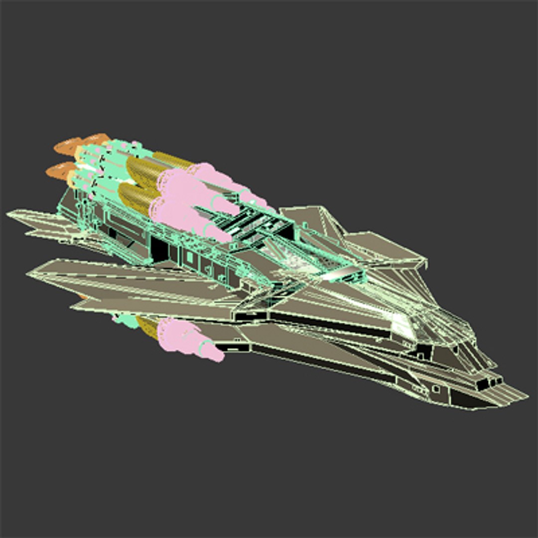 3d Model Large Space Ship
