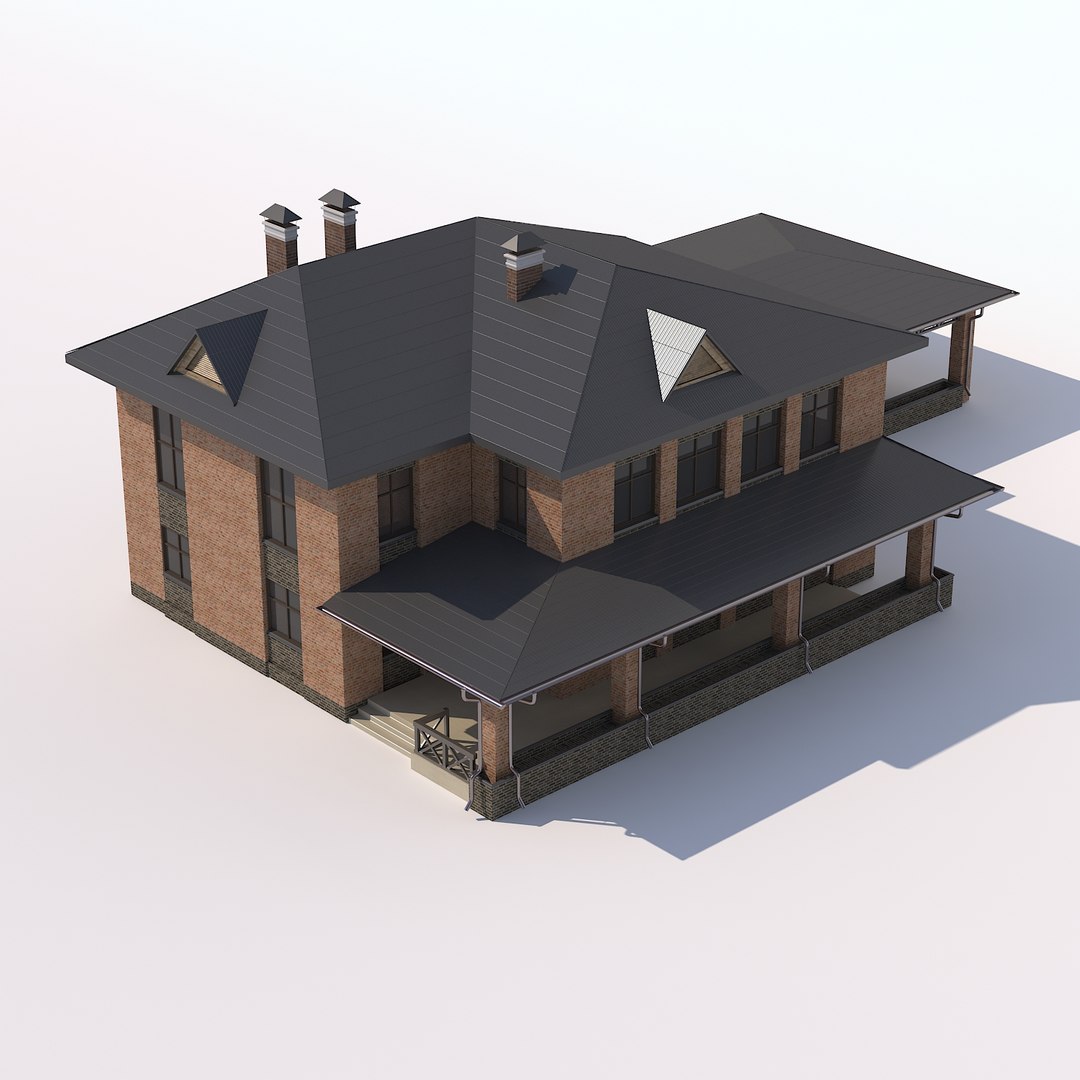 Free Modern Country House 3D Model - TurboSquid 1233213
